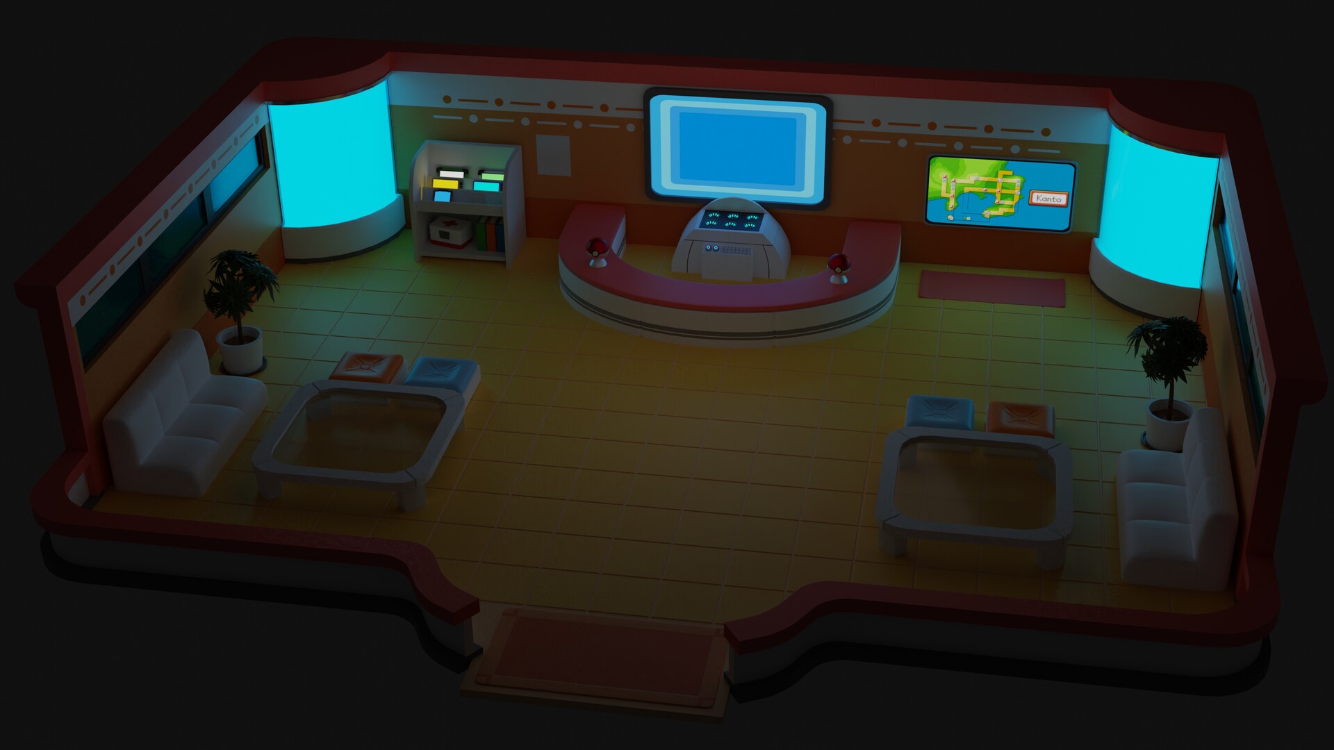 ArtStation - Pokemon Center 3D Model