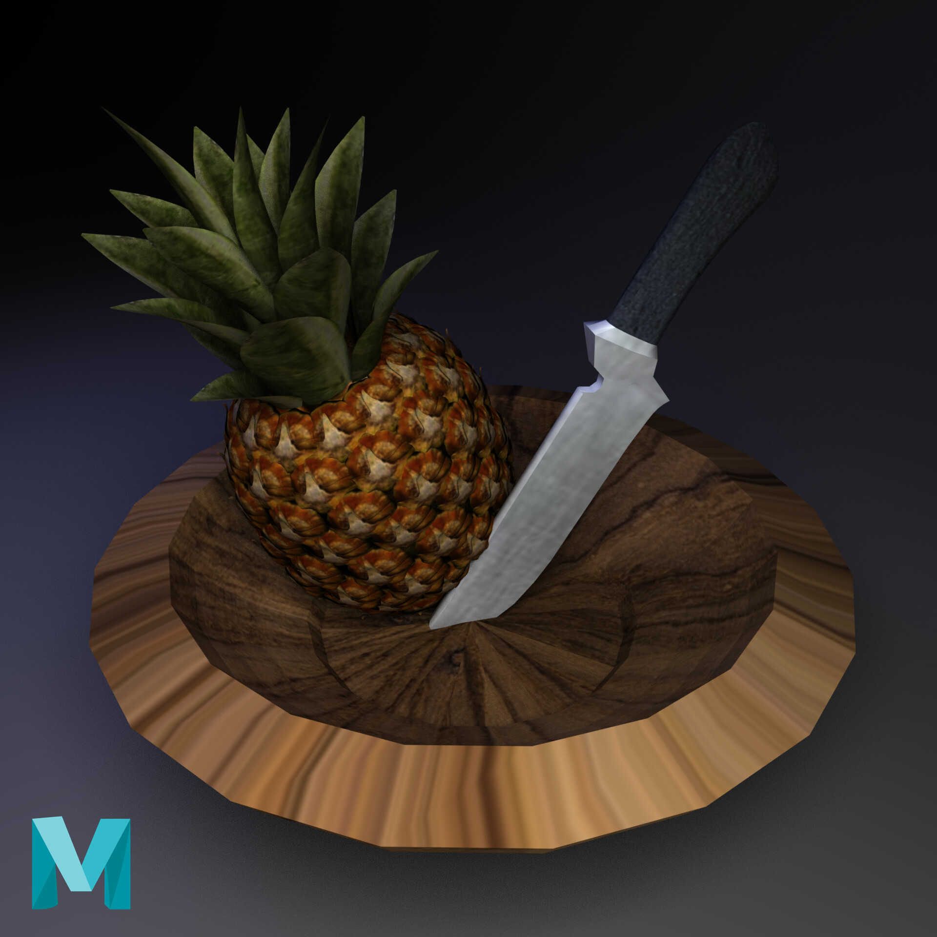 ArtStation - 3D : Lowpoly Maya texturing practice