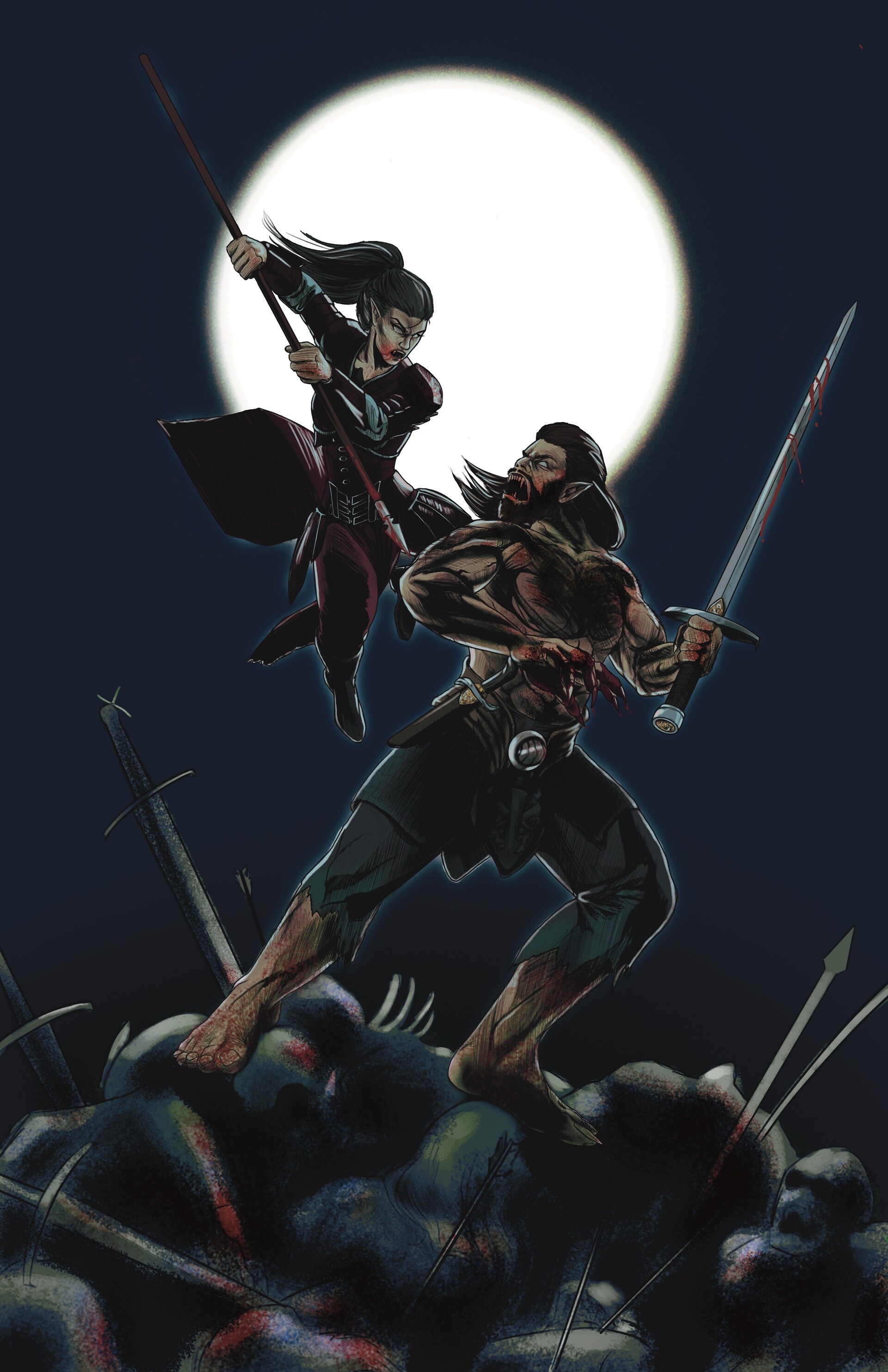 ArtStation - Werewolf VS Vampire