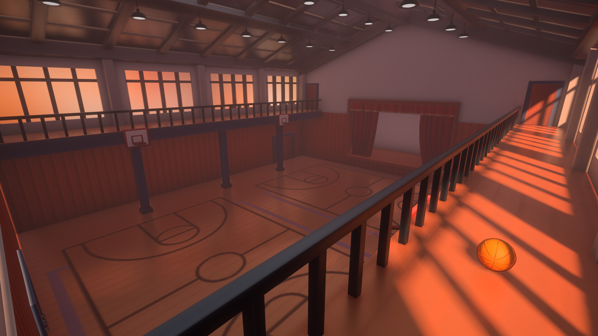 ArtStation - Anime Style Gymnasium - Yamane School Life