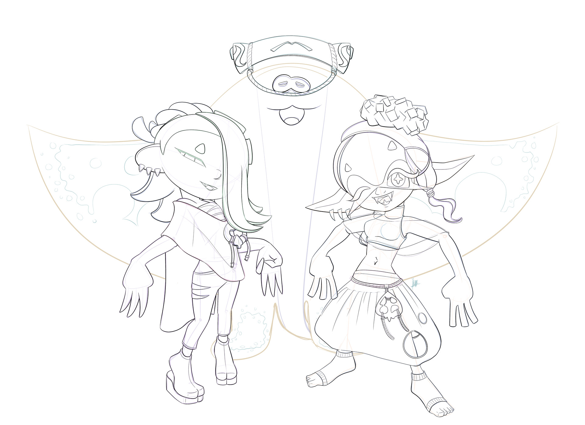 splatoon marina coloring pages