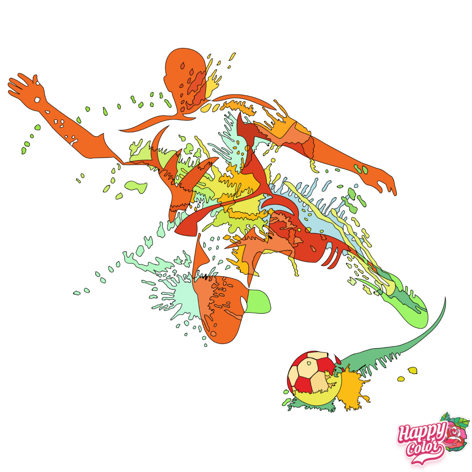 ArtStation - Soccer player Kicks the Ball Vector illustration