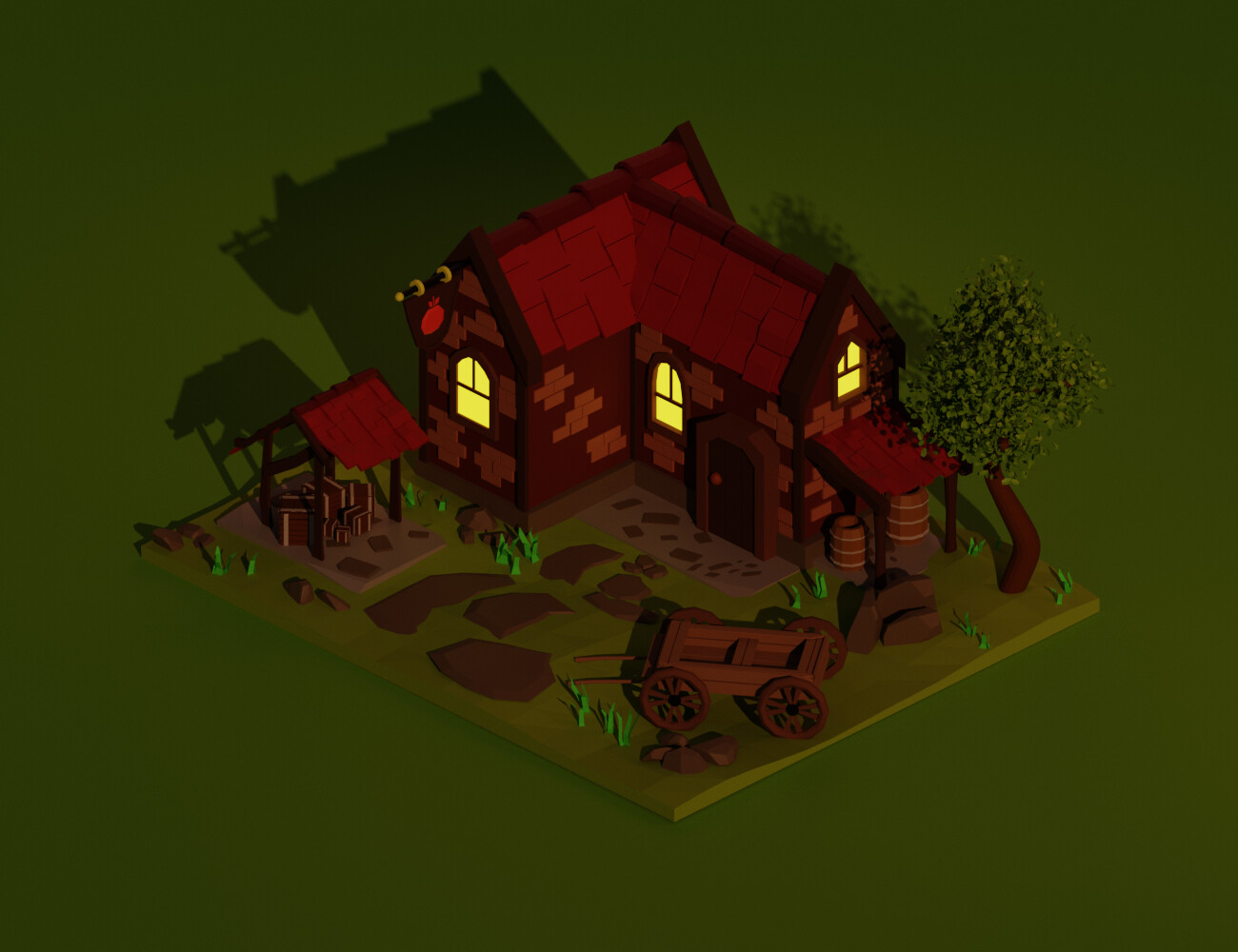 ArtStation - Low Poly scenes.