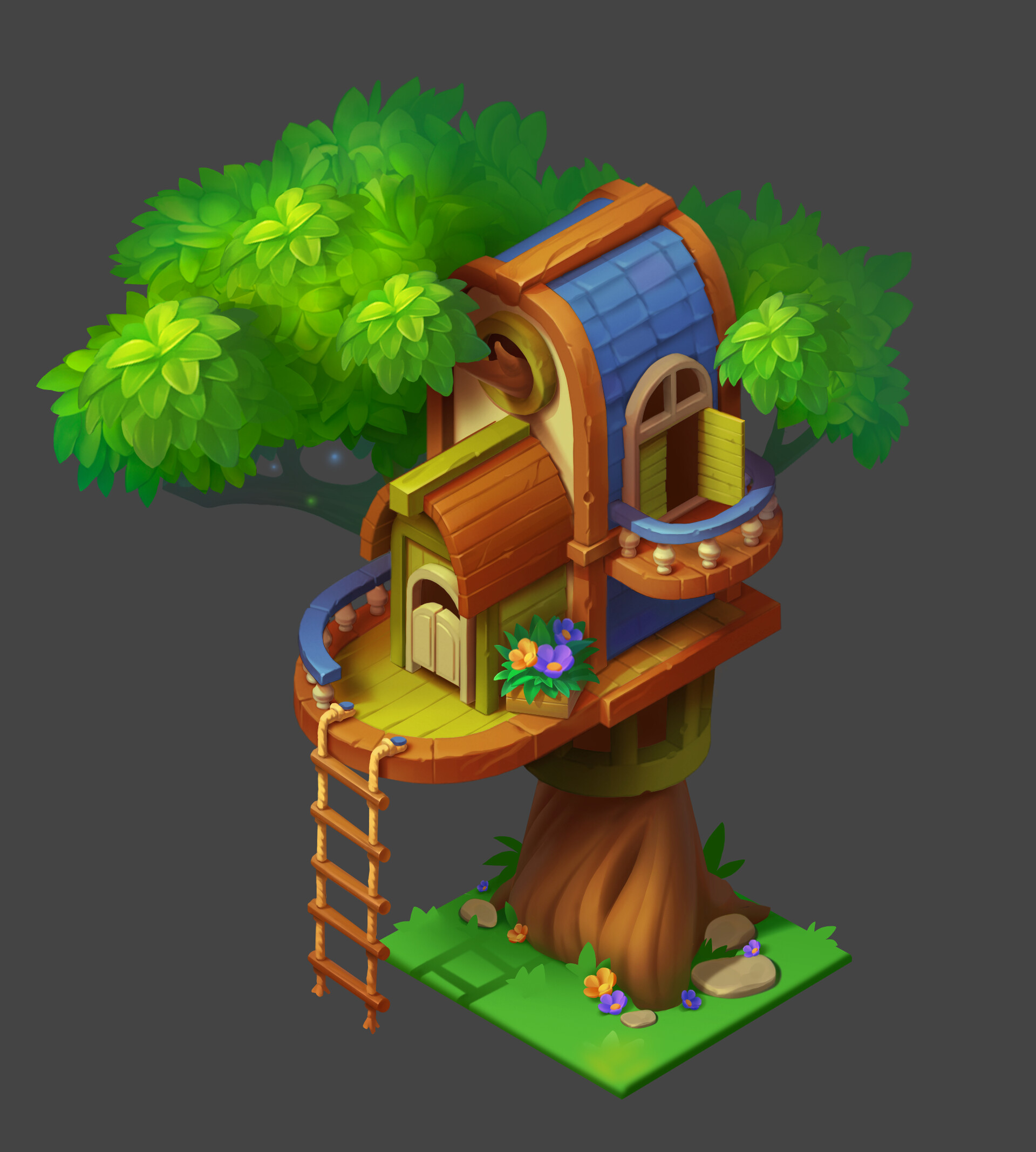 ArtStation - Isometric tree house