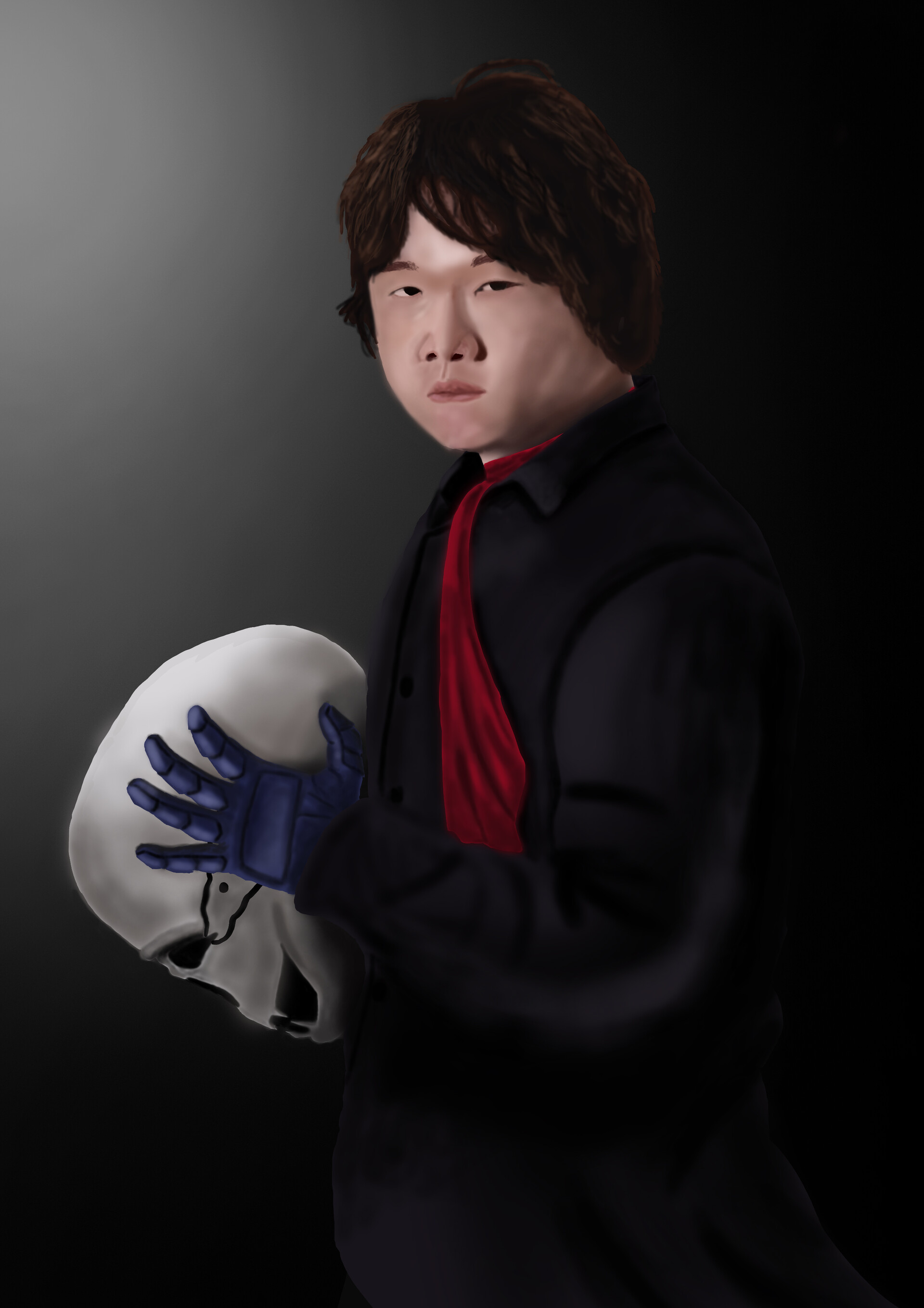 ArtStation - Digital Painting: Me as Skull Man