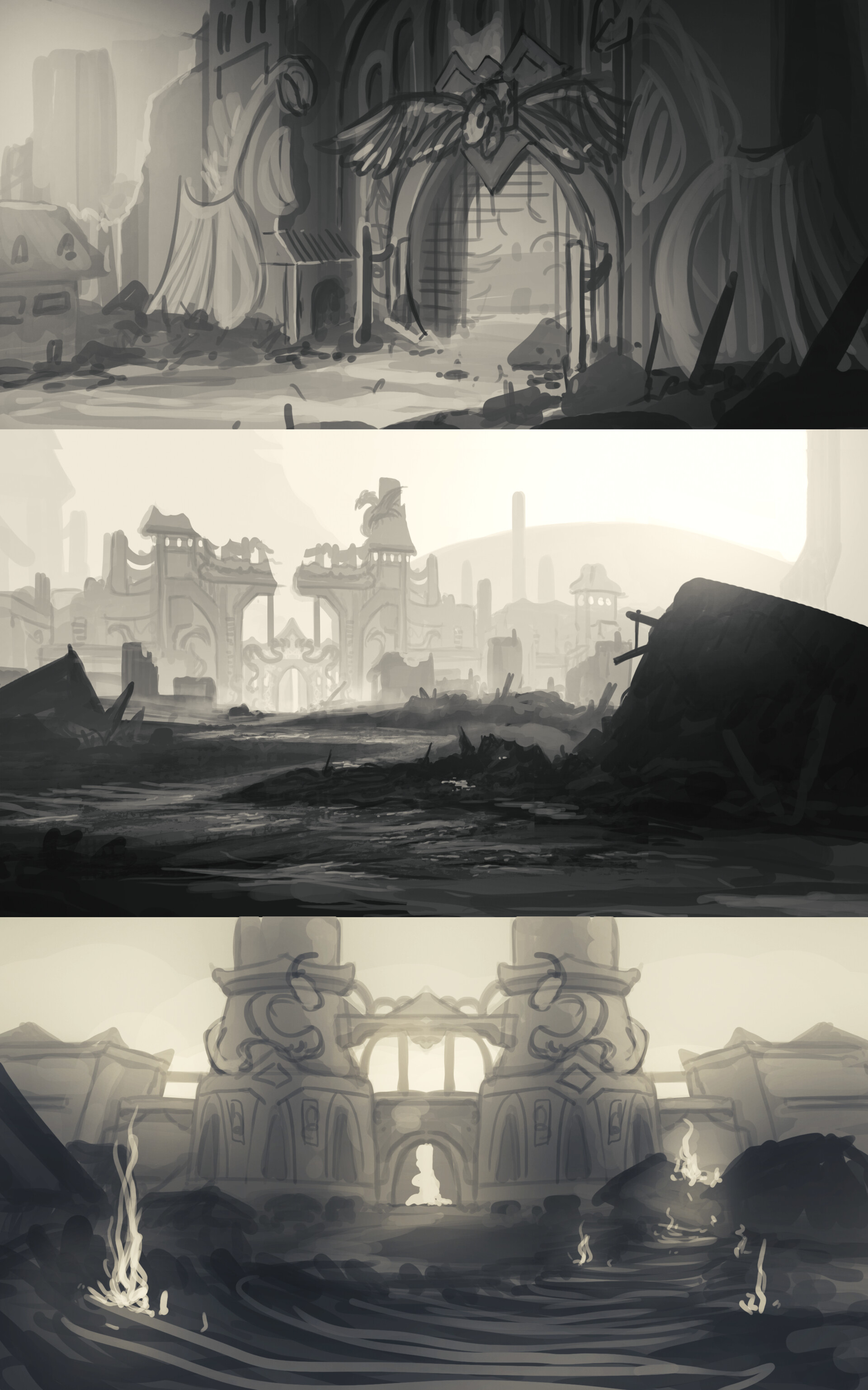 James Maw - The Great Gate of the Forlorn Capitol (Dragon's Rise Artstation Challenge)