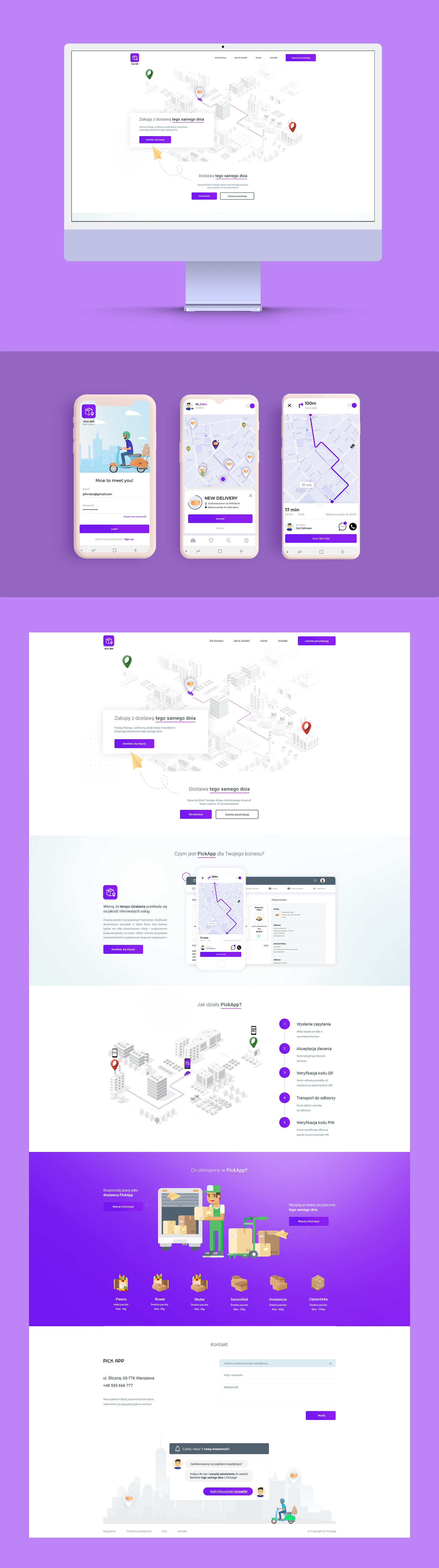 ArtStation - PickApp Website & App Design