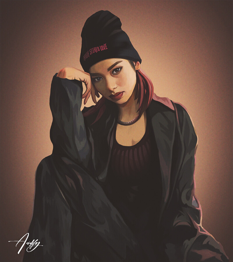 Drawing Of A Girl In A Beanie