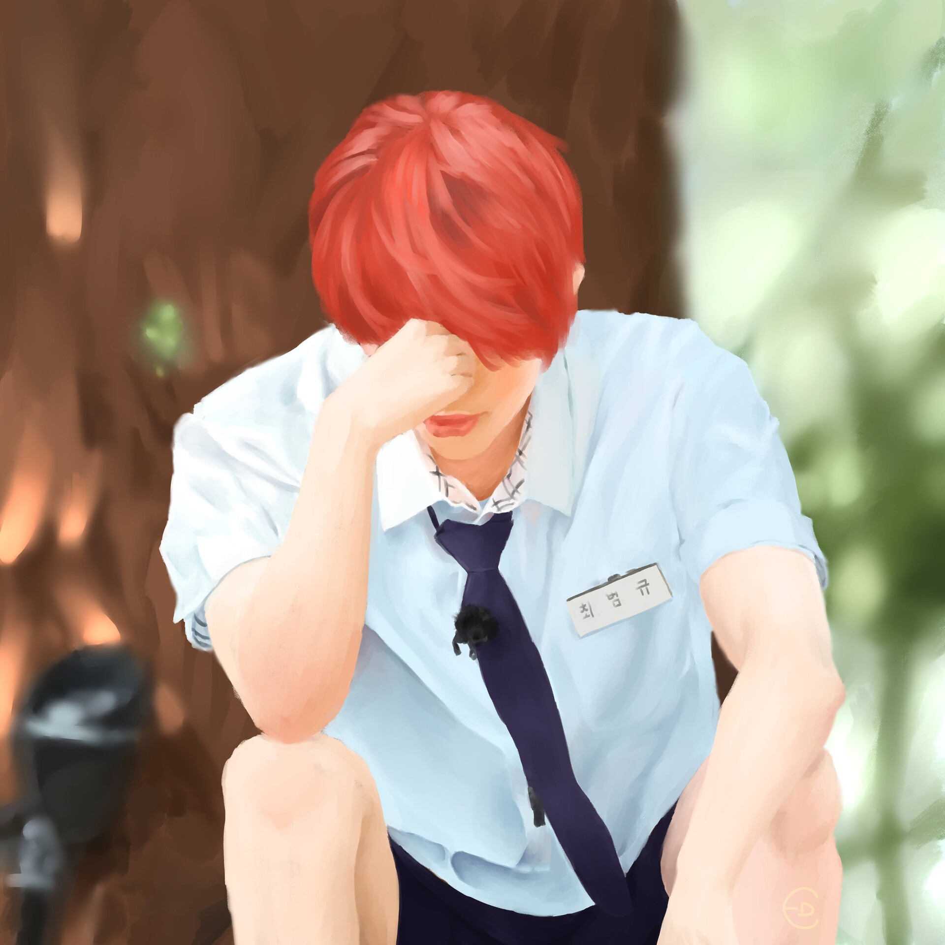 ArtStation - Choi Beomgyu in deep thoughts