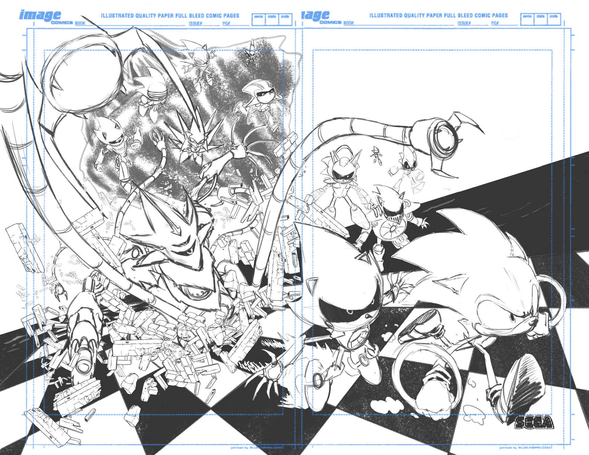 super metal sonic coloring pages