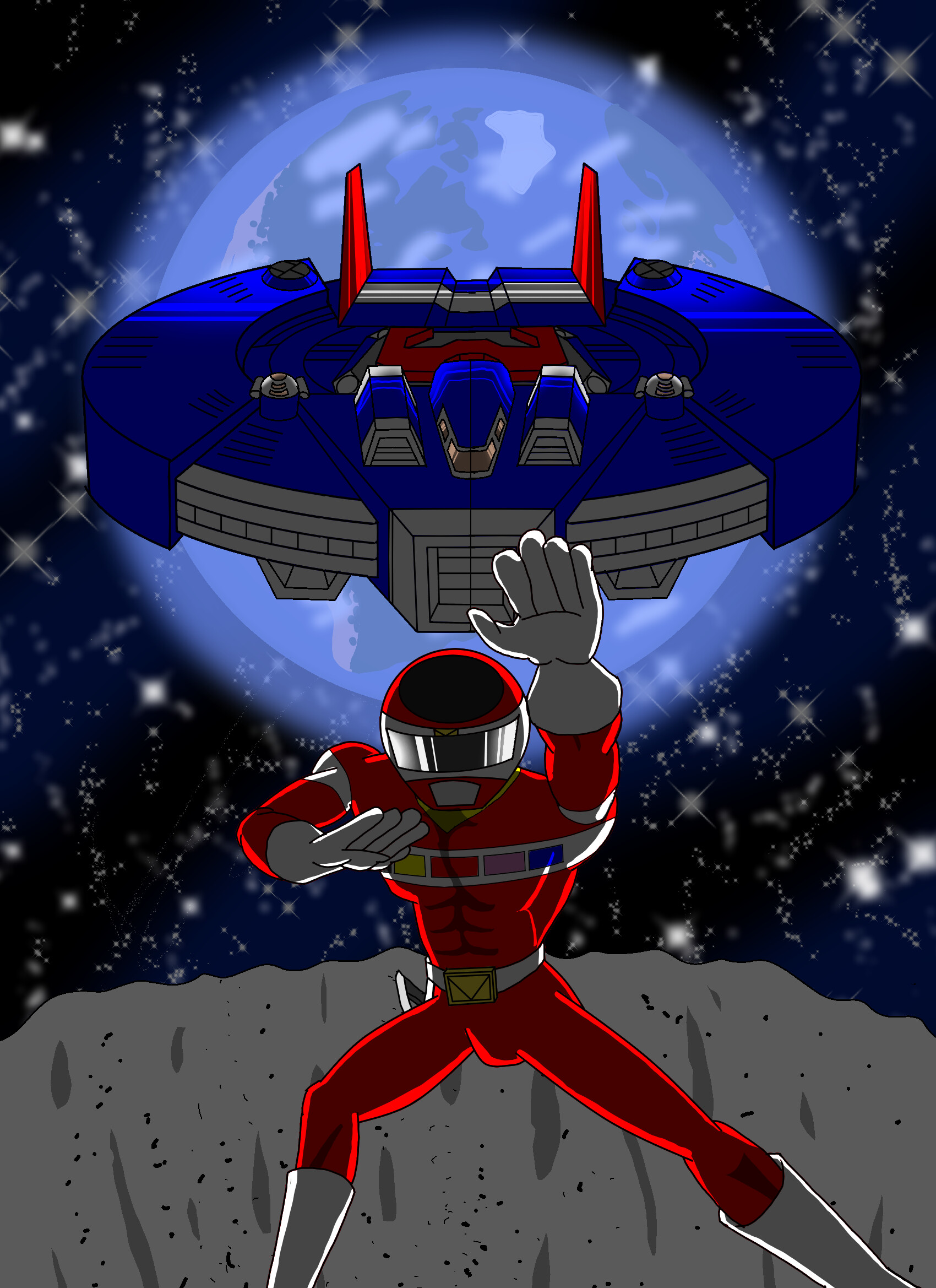 ArtStation - Power Rangers In Space Episode Poster 1