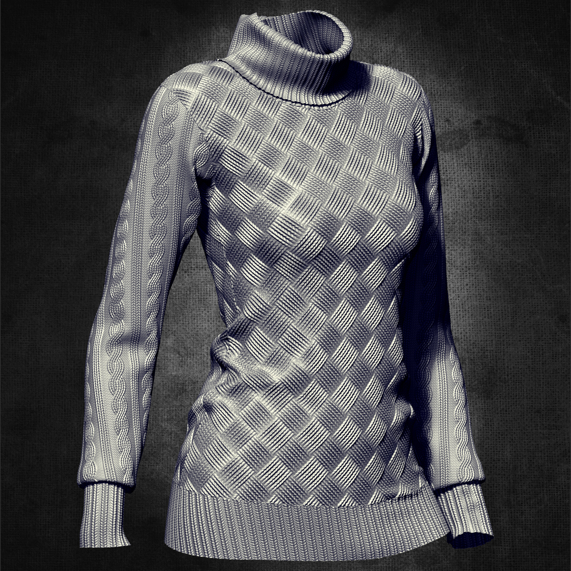 ArtStation - 40 Wool Knit Alpha Maps 4K + Video How To Use