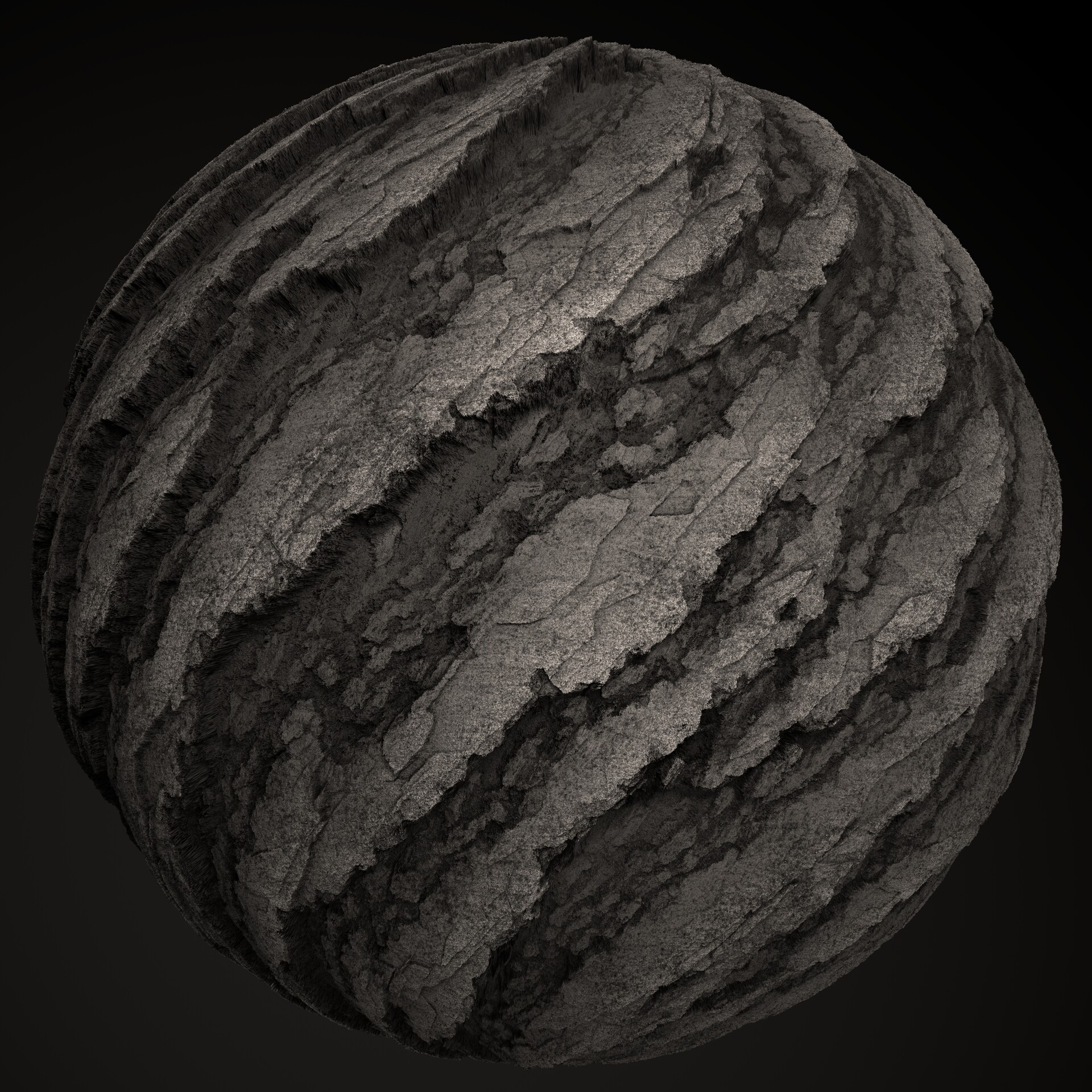 ArtStation - Material - Exfoliation of Granite