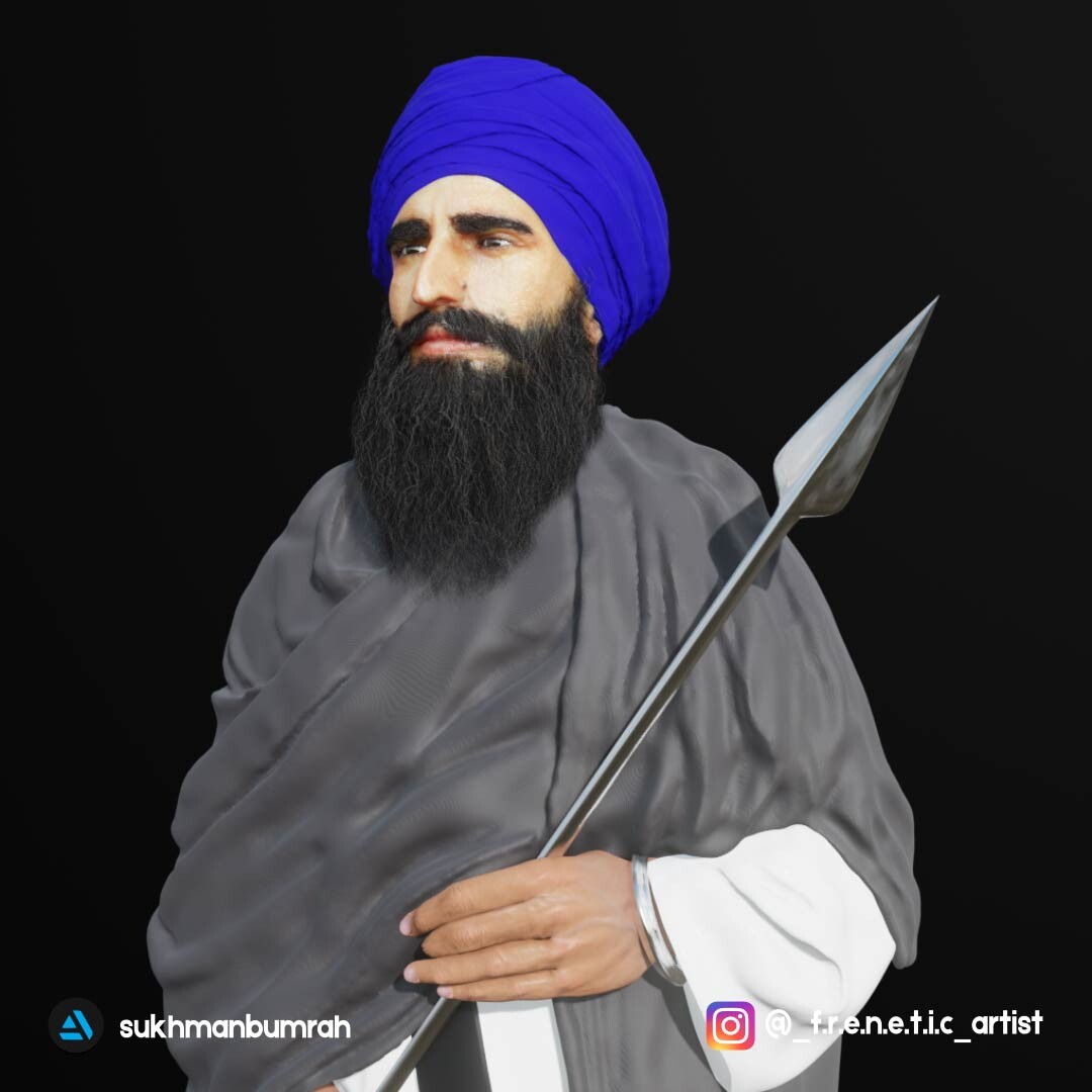 Sukhman Singh Bumrah - 3d model of Sant Jarnail Singh Bhindranwale