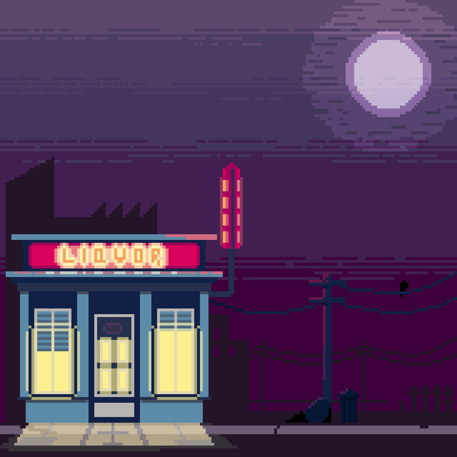 ArtStation - Pixel art Liquor Store