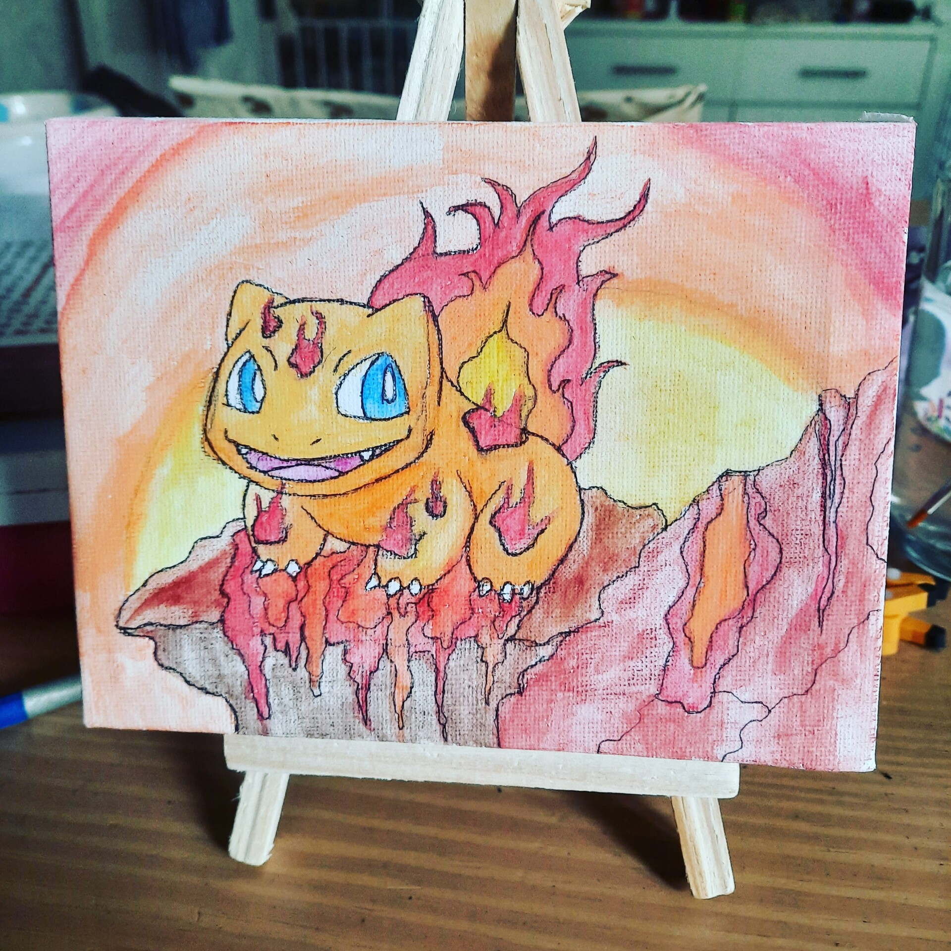 ArtStation - Fire Bulbasaur Pokemon