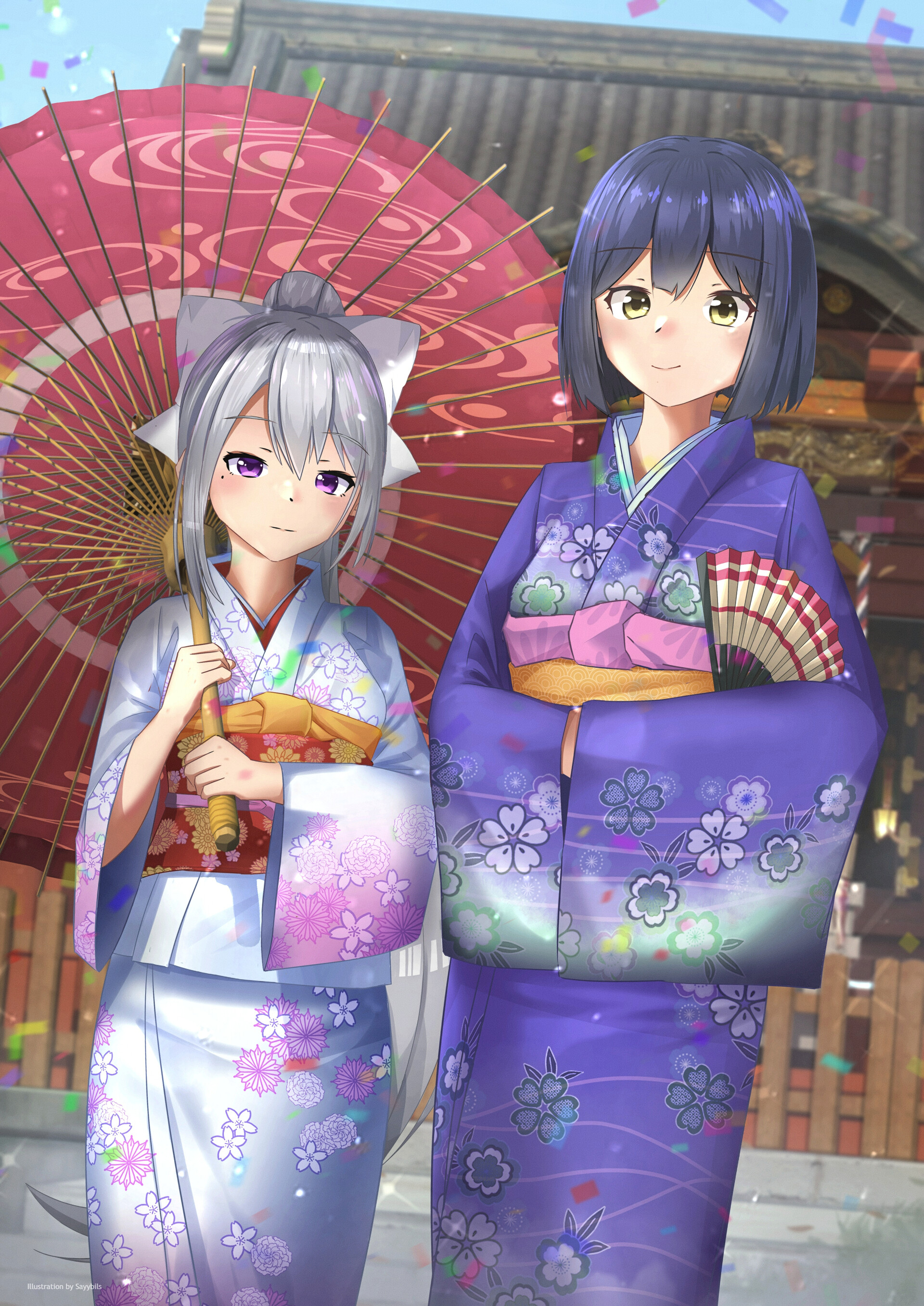 ArtStation - Higuchi Kaede and Shizuka Rin by Sayybils