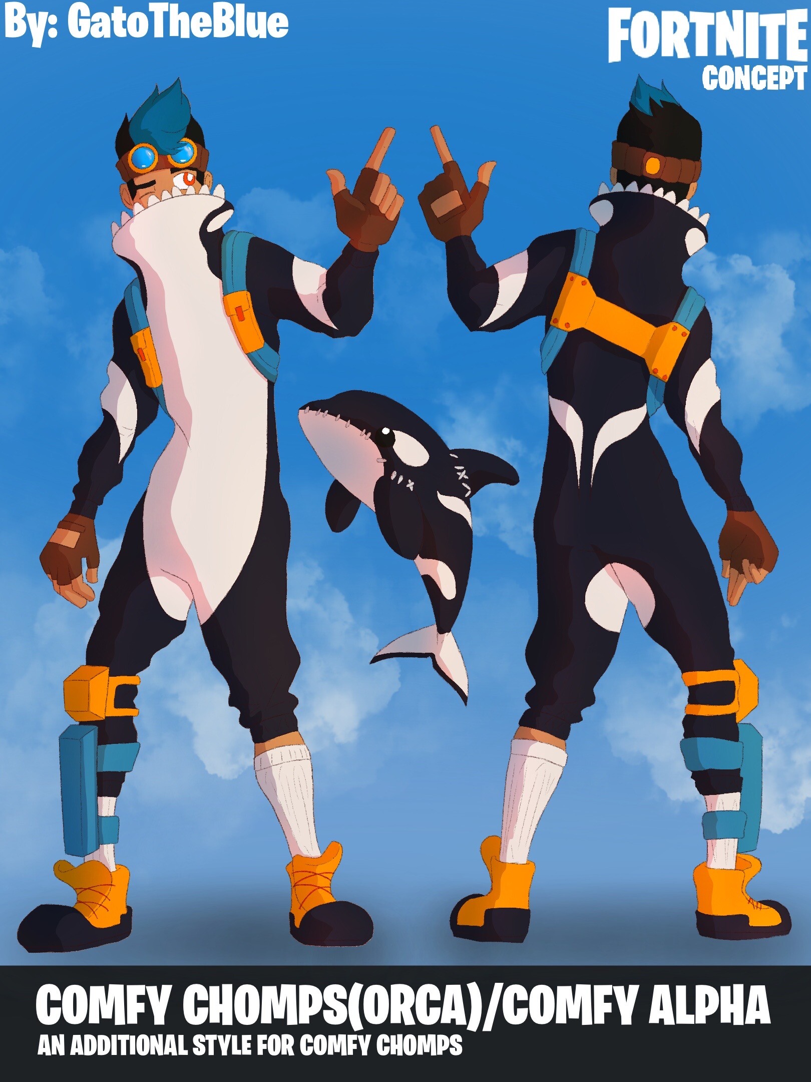 Gato The Centurion - Comfy Chomps Orca Style / Comfy Alpha, Fortnite ...