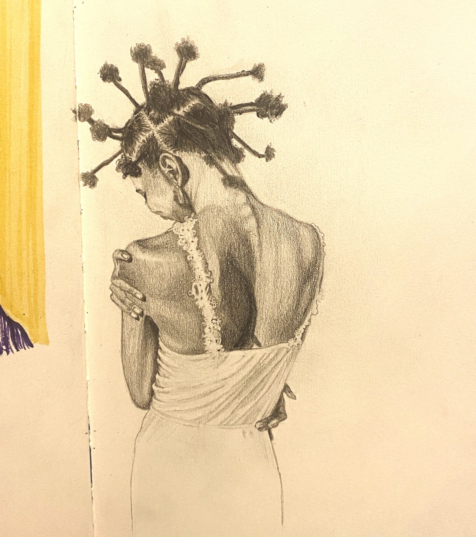 ArtStation - From reference, graphite and markers on paper