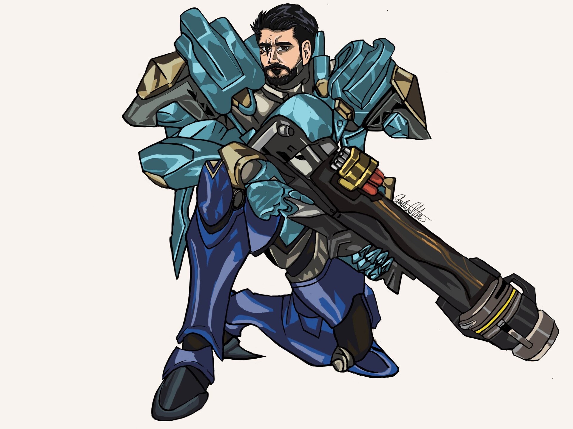 ArtStation - My Friend as Pharah