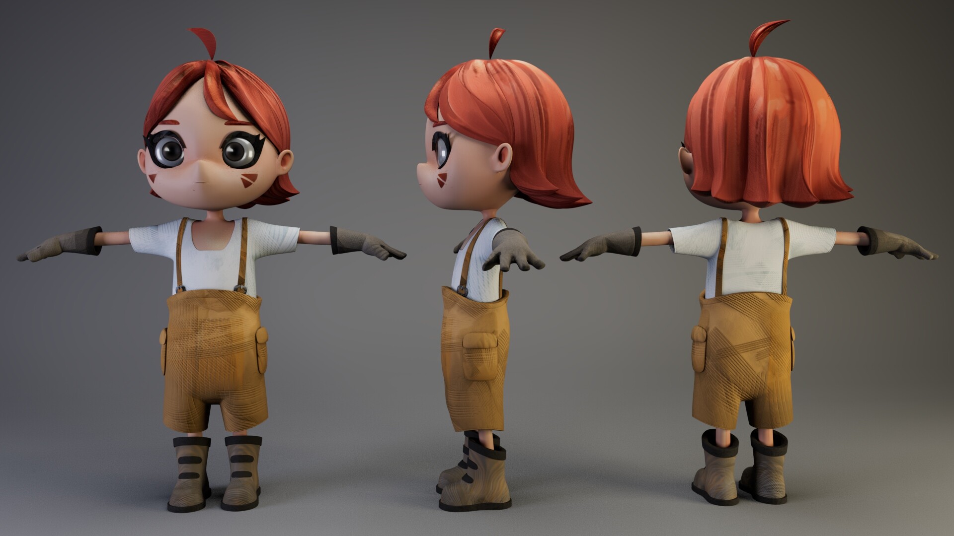 ArtStation - Beth 3D Turn around model and Texture