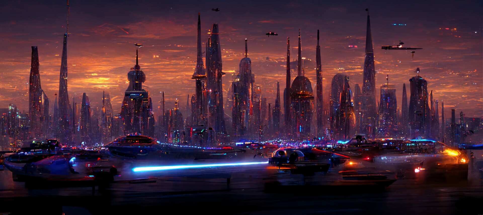 ArtStation - Sunset over velocity