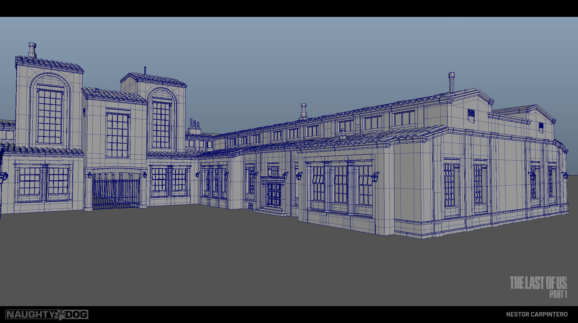 Nestor Carpintero - University - Hall Yard Building Tileset