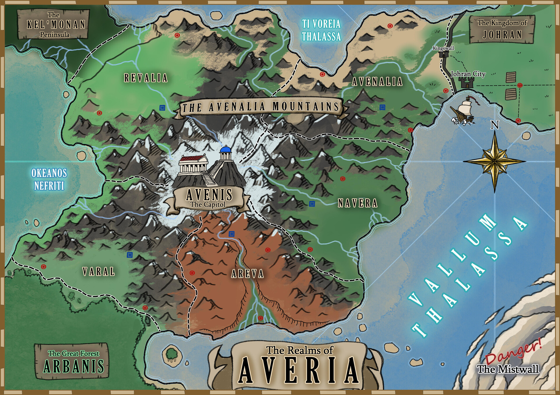Jeffery Redcloud Barros - Maps of Averia - Webtoon Asset