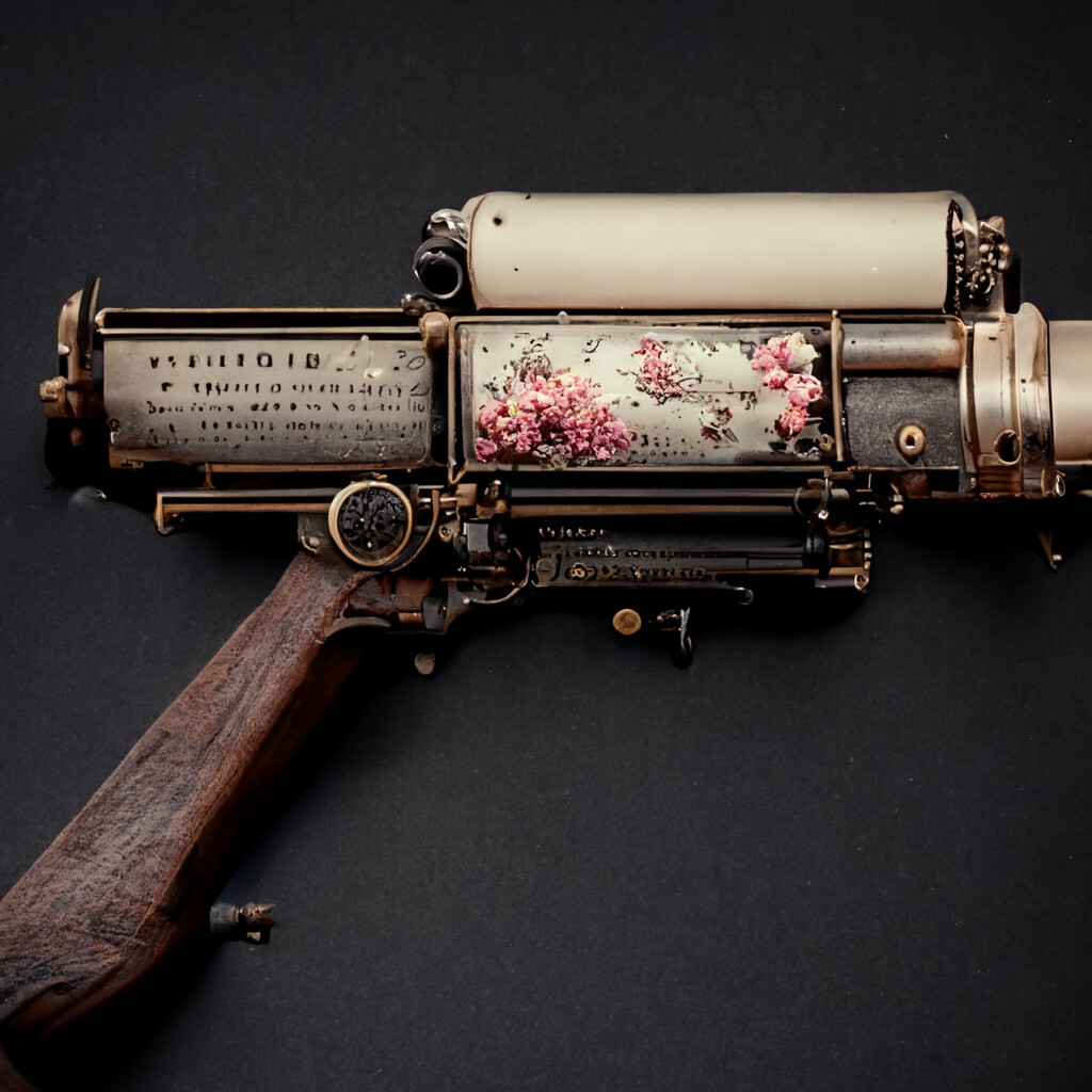 ArtStation - Victorian Typewriter Machine Guns (with small white ...