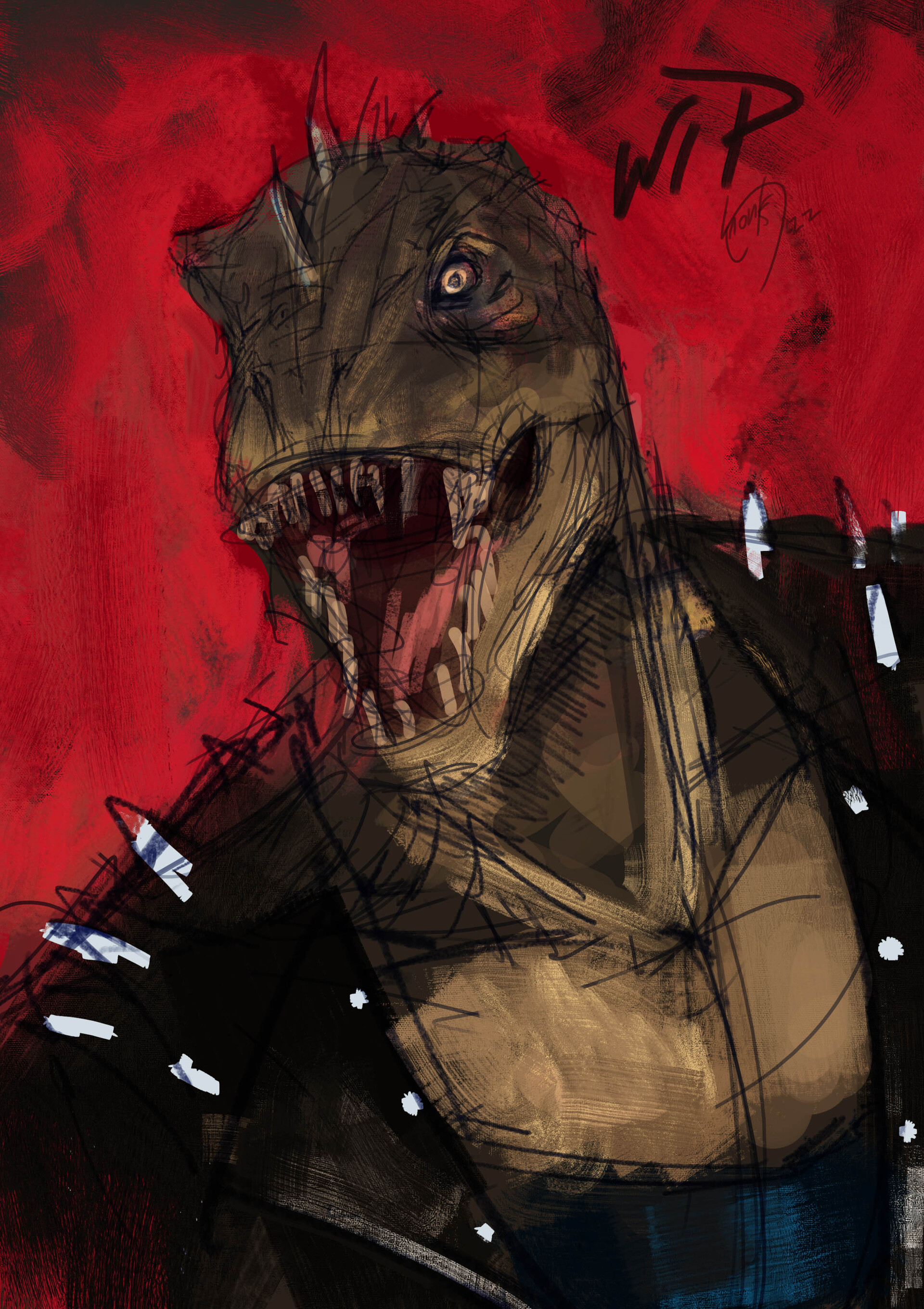 humanoid t rex