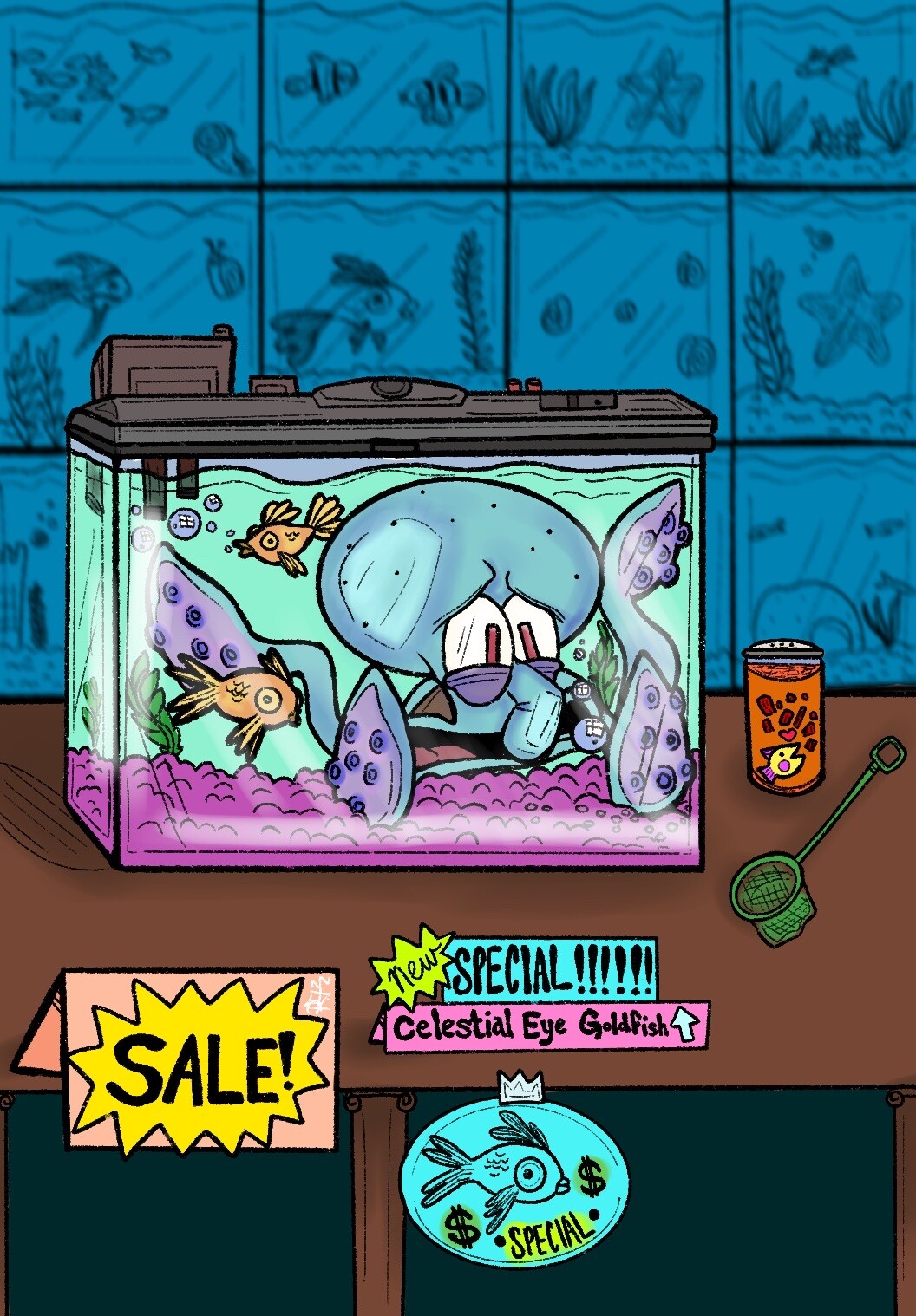 ArtStation - Squid In A Tank