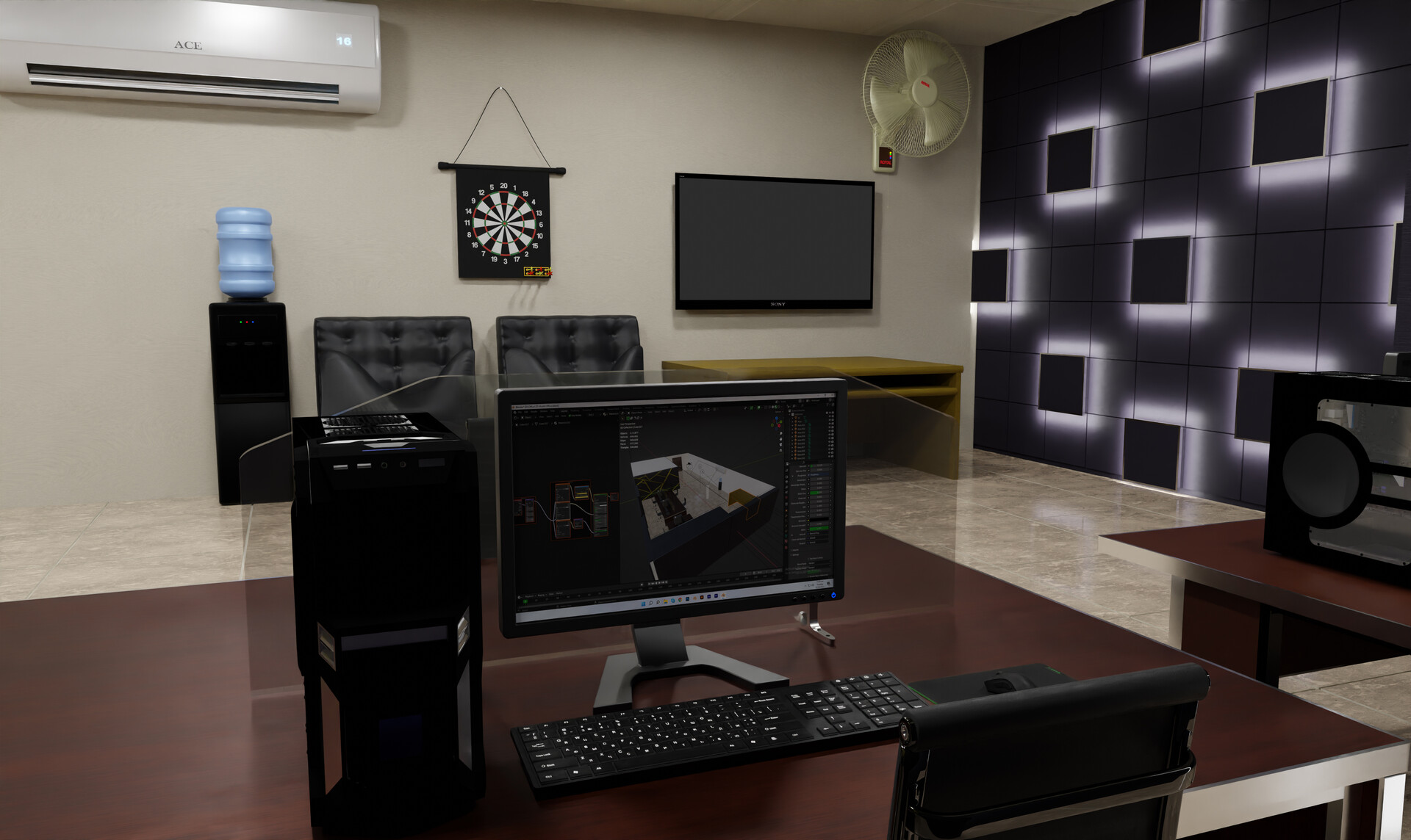ArtStation - 3D Model Of An Office