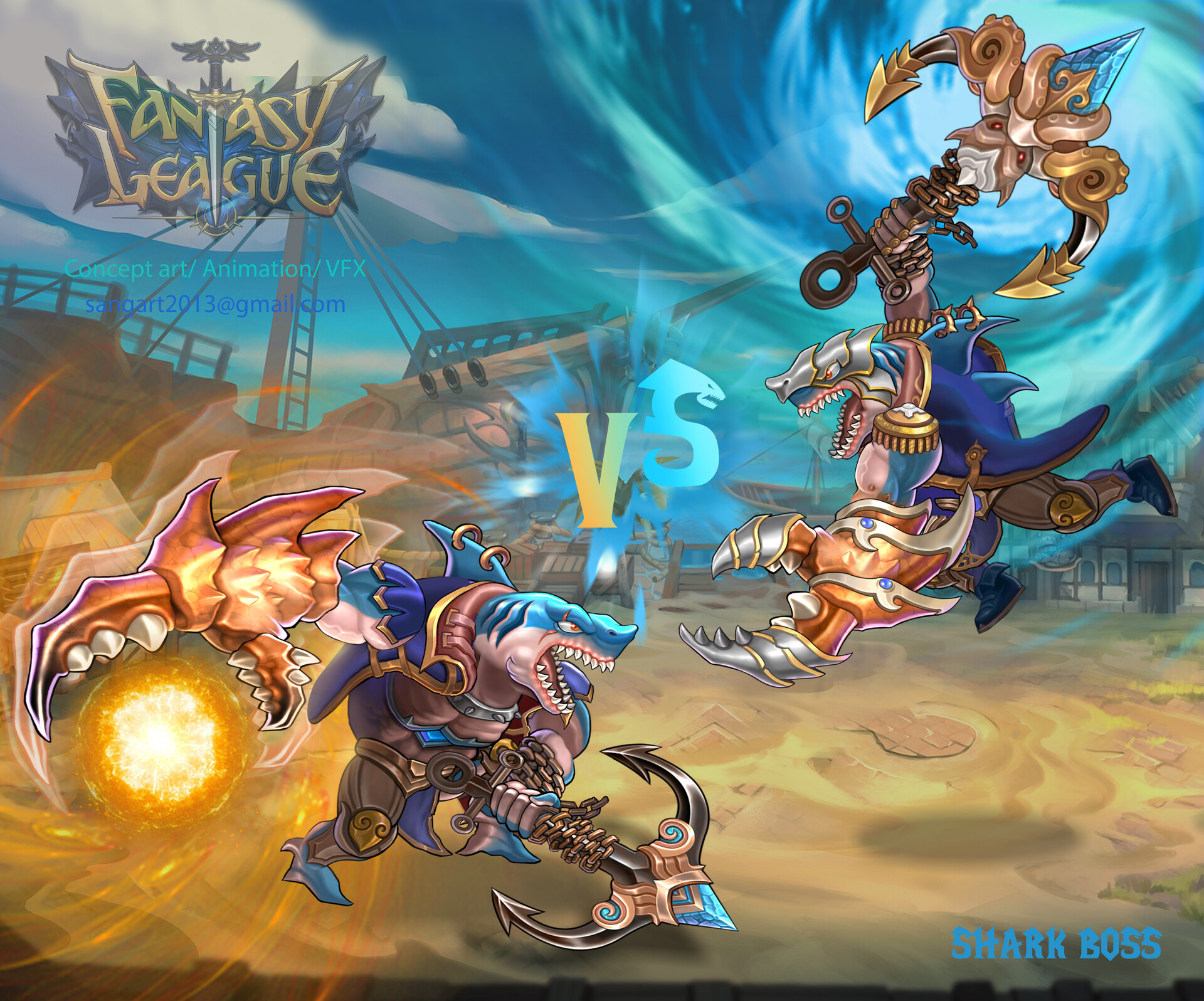 ArtStation - Shark Boss Fantasy League