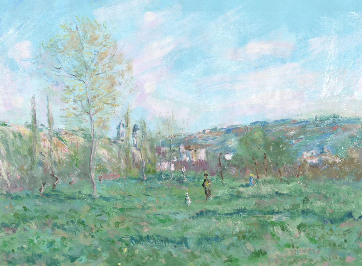 ArtStation - Copying of Monet's "Spring in Vethuil"