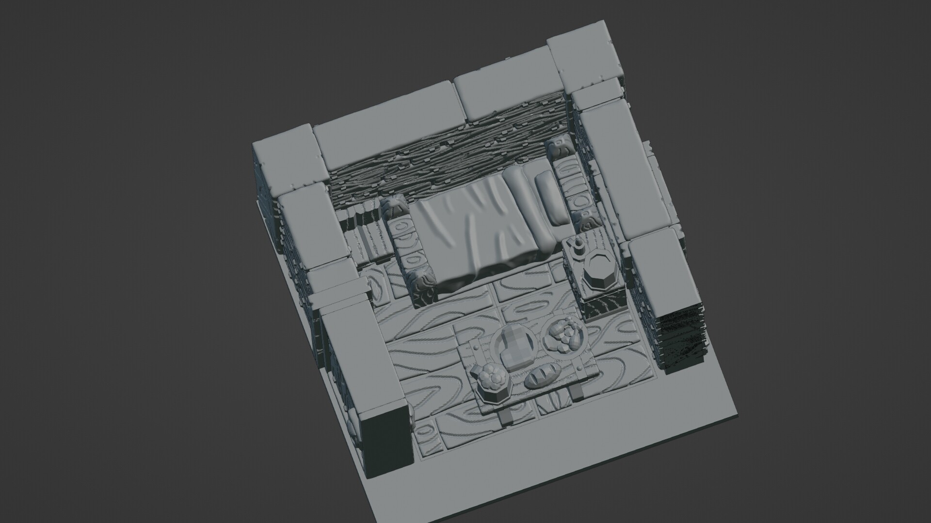 Federico - 3D model fantasy inn rooms