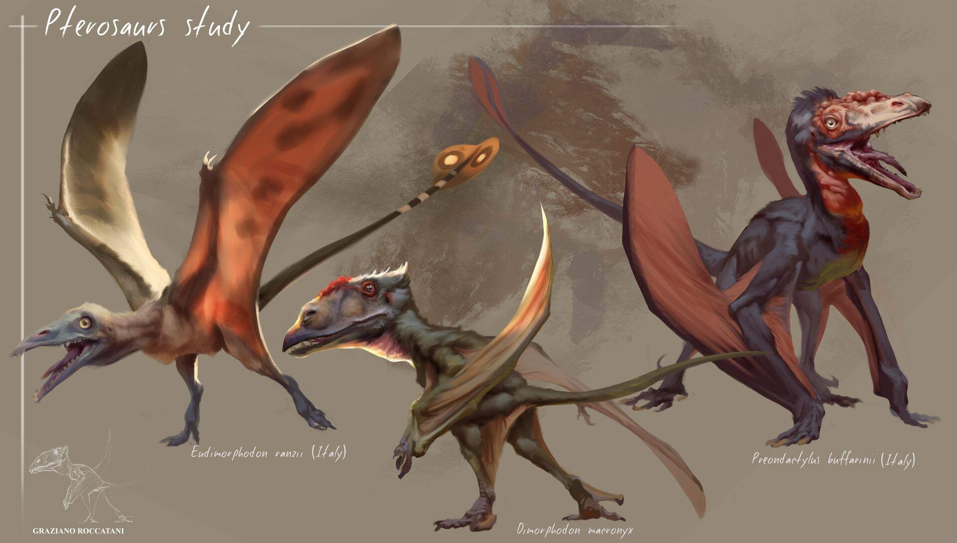 ArtStation - Pterosaurs study