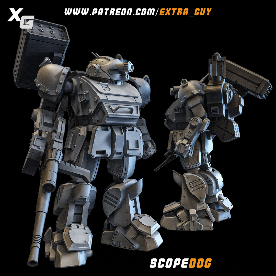 ArtStation - Votoms Scopedog 3D Printable
