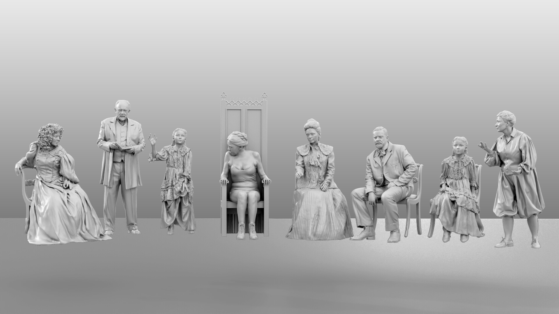 ArtStation - All of my 3D printed sculpters. Made with Blender.