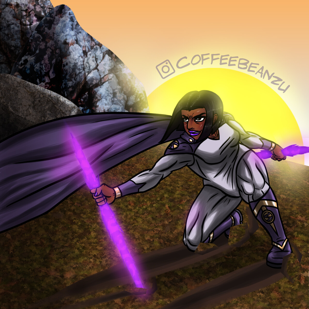 ArtStation - Purple Lazer Hero