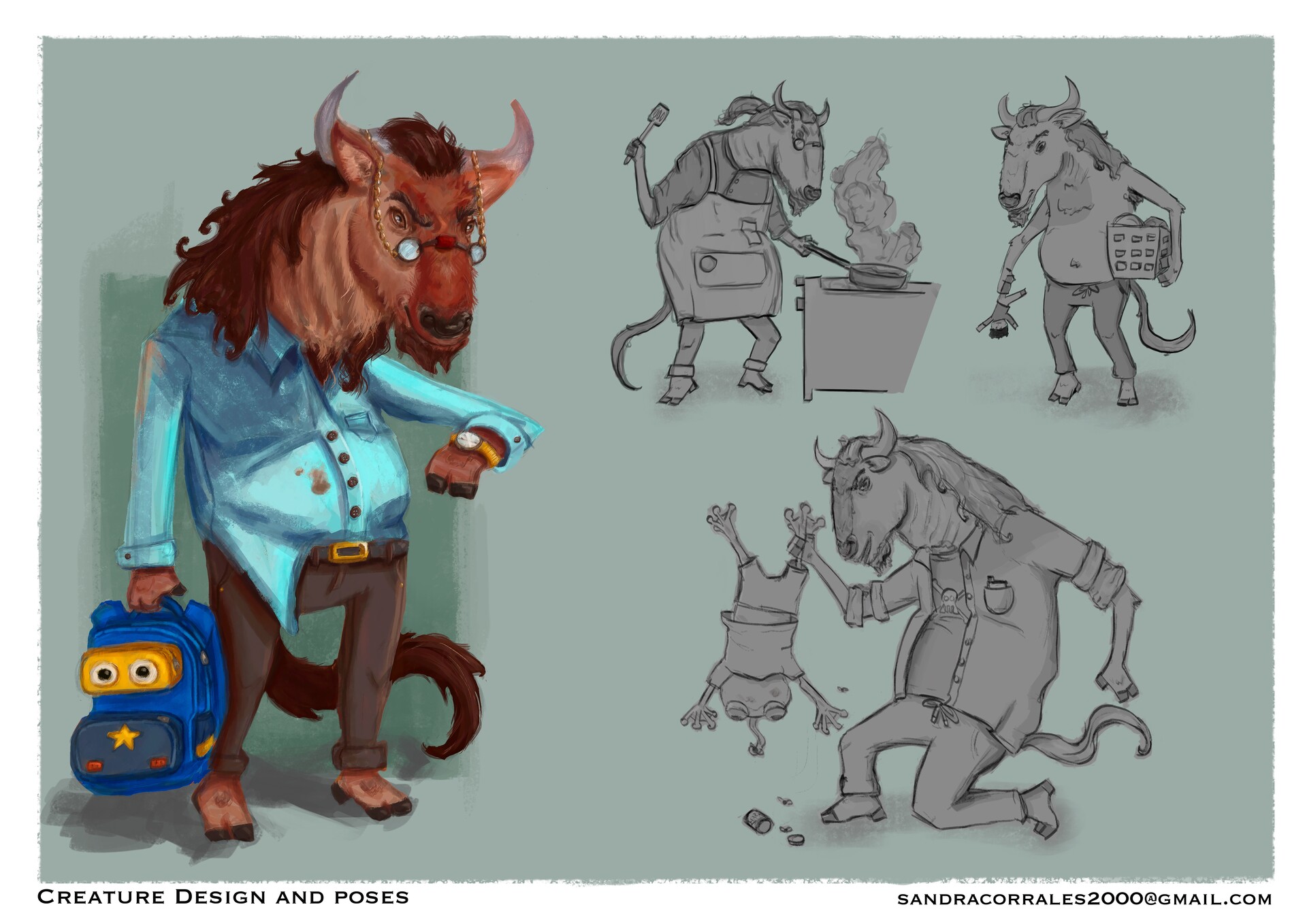 ArtStation - Gnu as a foster father