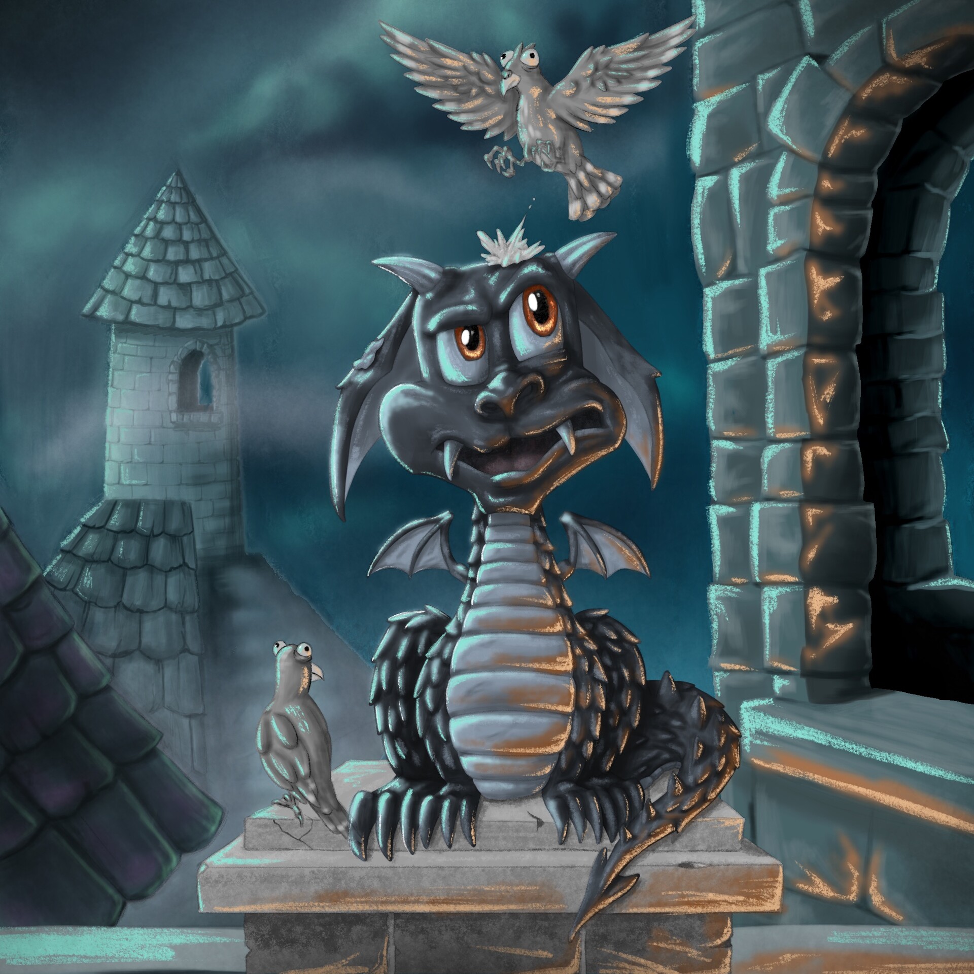 ArtStation - Its hard to be a Gargoyle