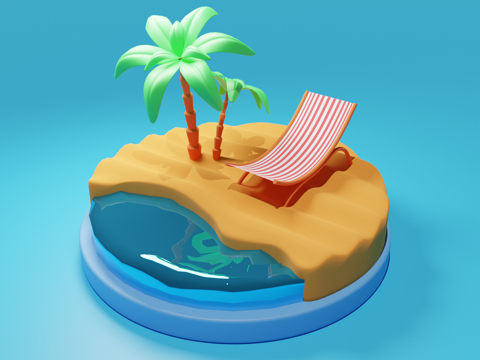 ArtStation - Isometric beach