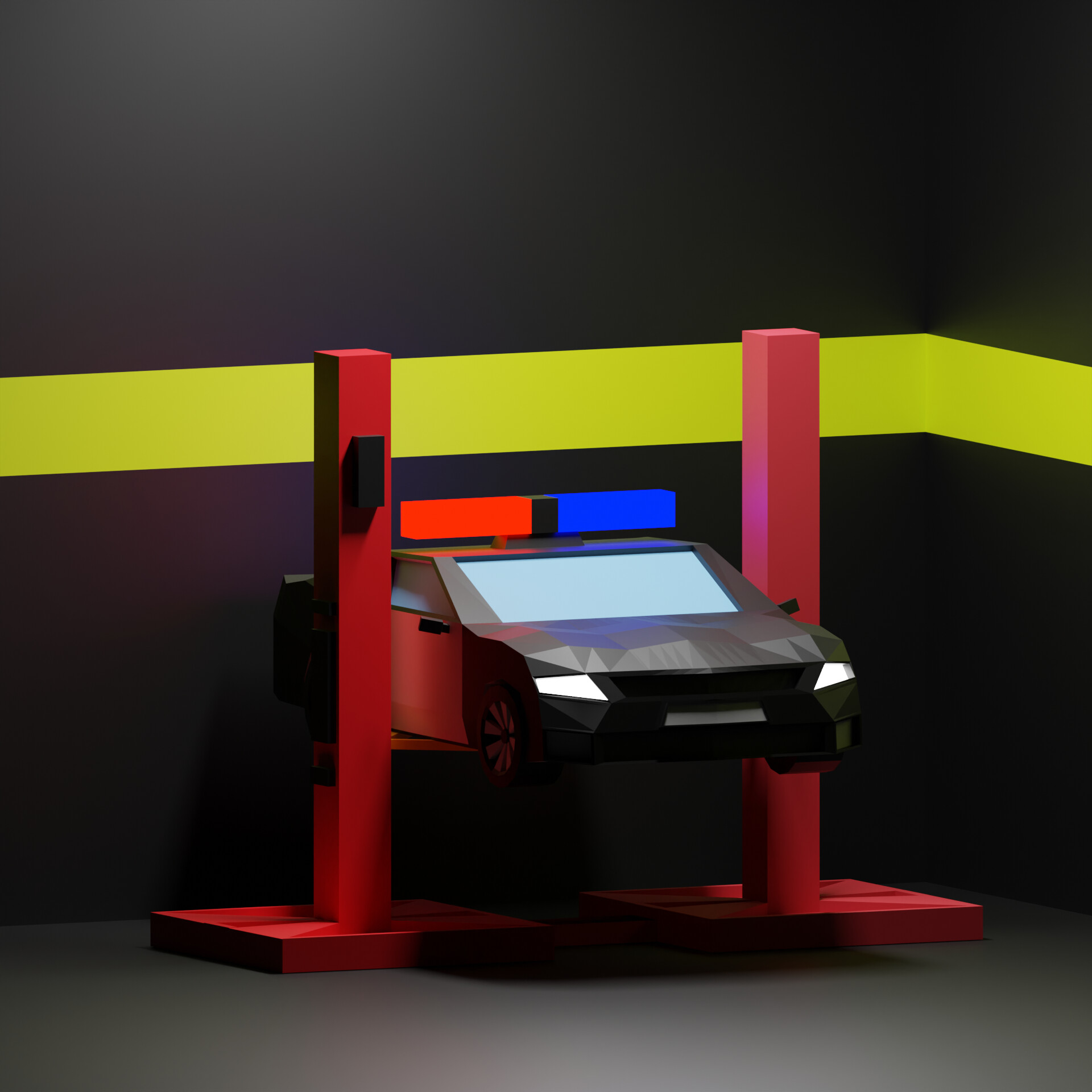 ArtStation - Low Poly Police Car
