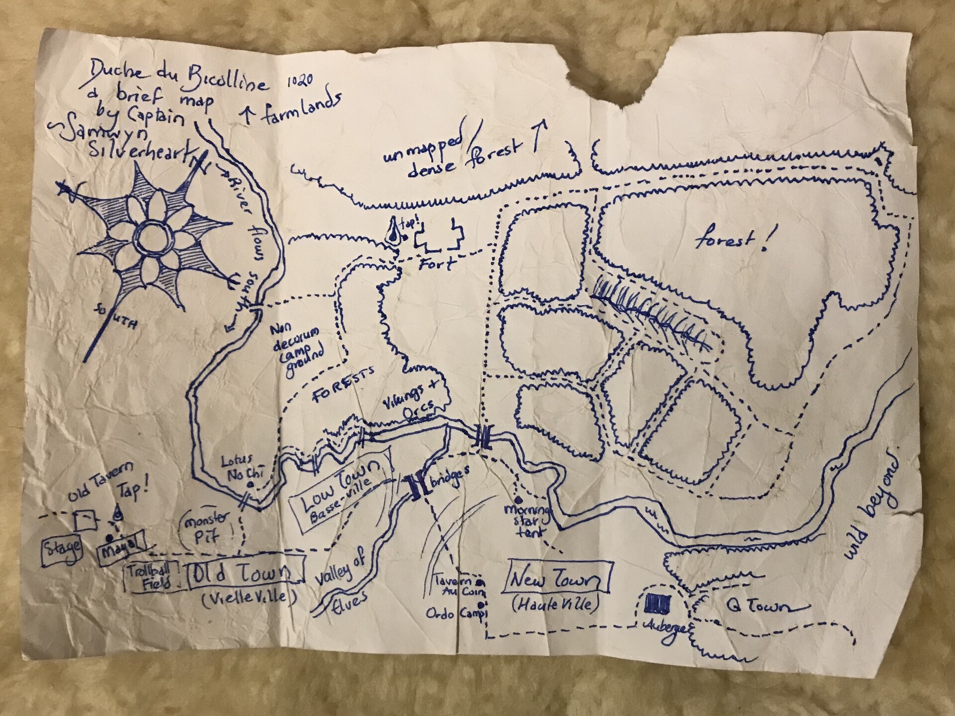 ArtStation - A handdrawn map of Bicolline Duchy