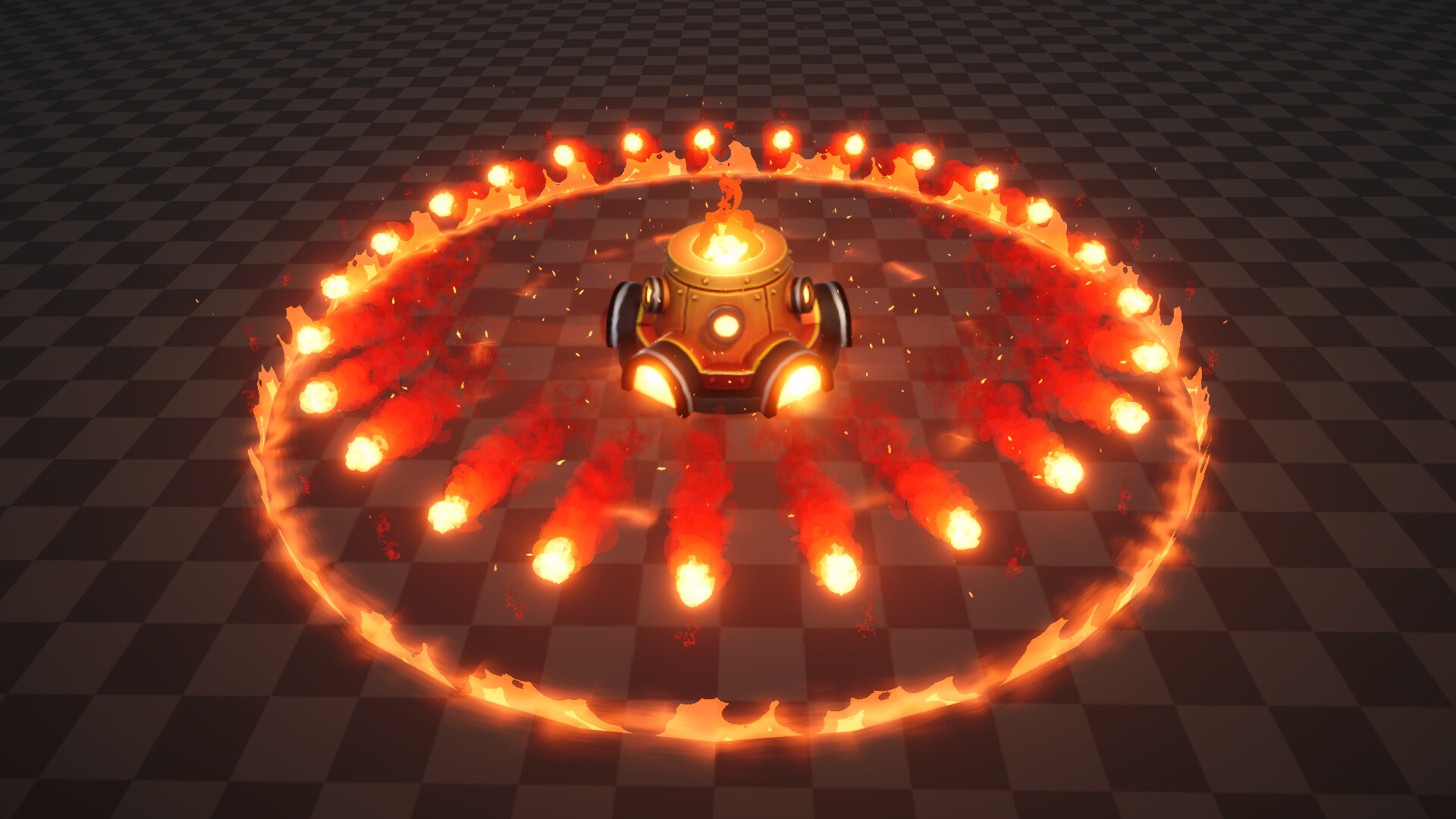 Pedro Bezerra - Bloons TD6 Fan Art - inferno Ring - 3D & Fire VFX