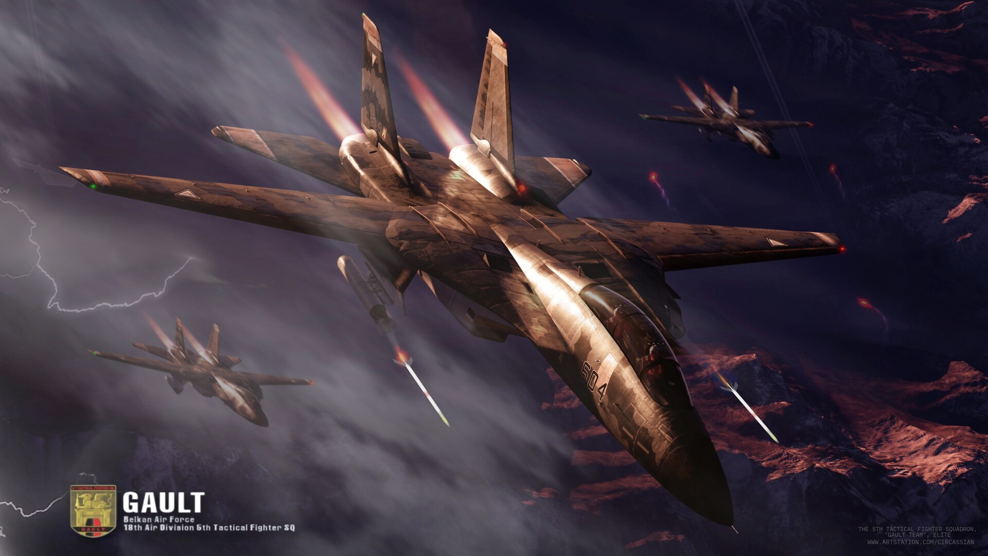 ArtStation - The 5th Tactical Fighter Squadron "Gault Team". Ace Combat ...