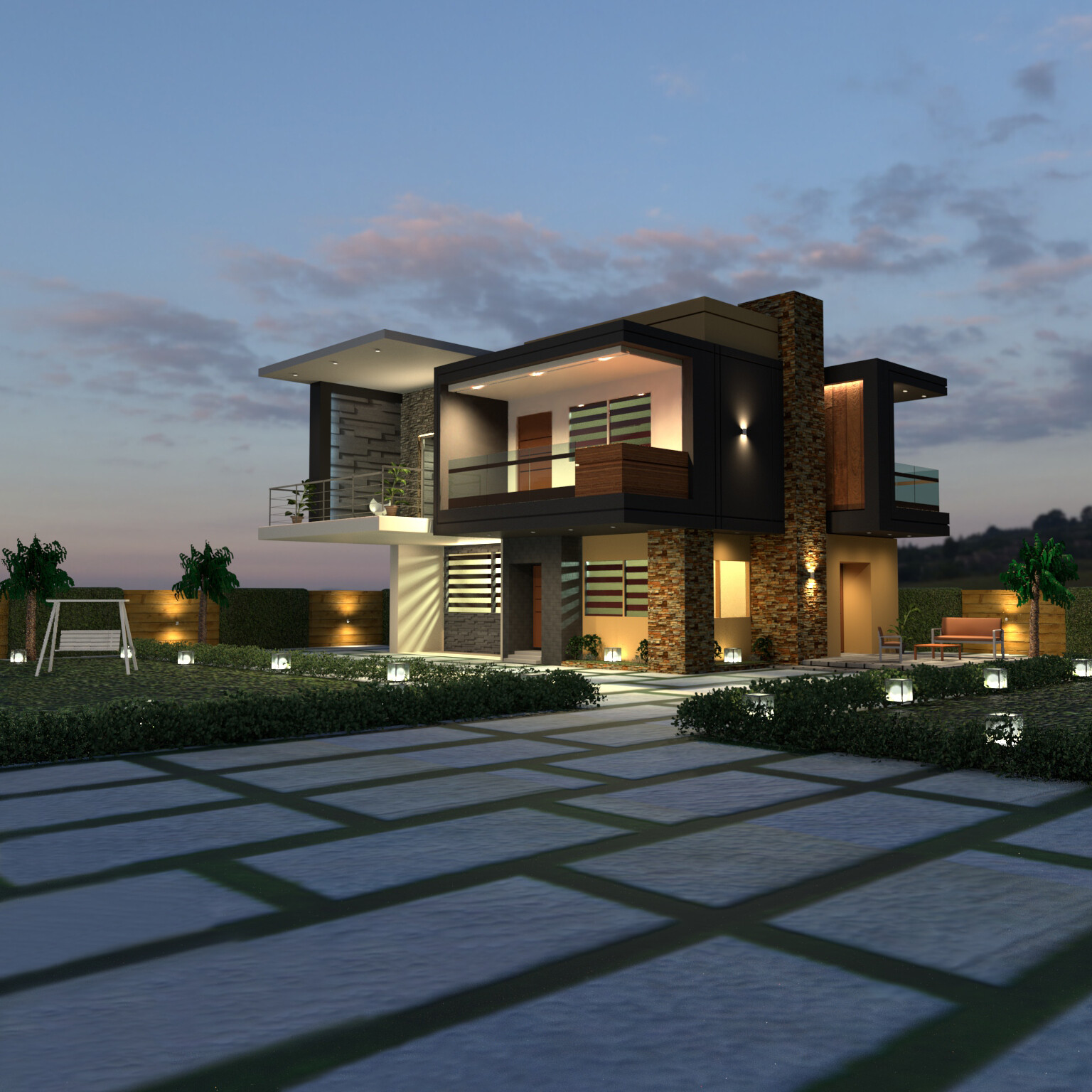 ArtStation - 3D HOUSE EXTERIOR MODELING, TEXTURING, LIGHTING, RENDERING