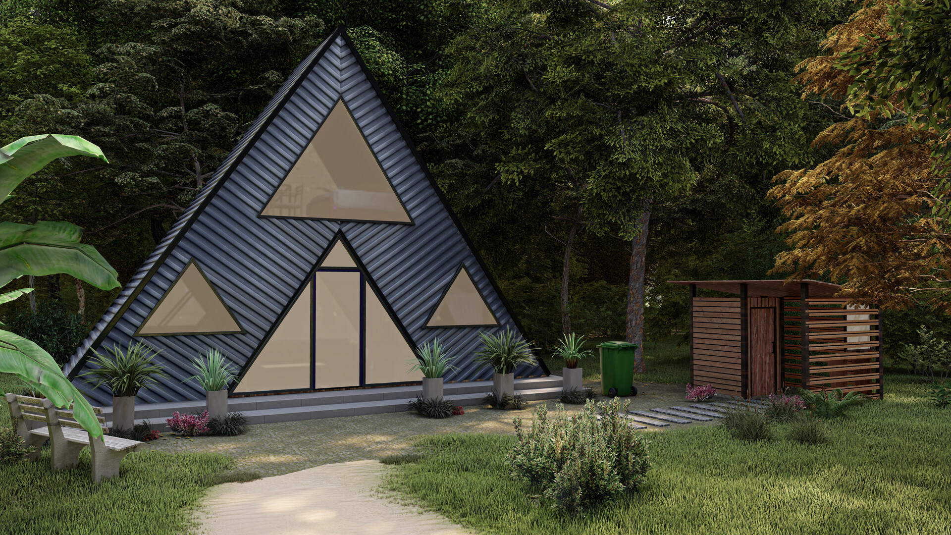 supun rathnayake - A - Frame container house