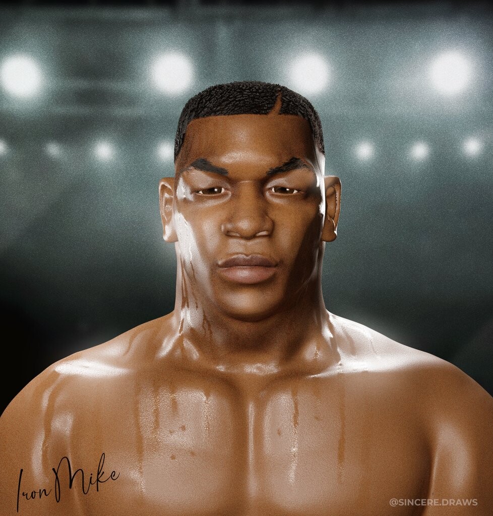 ArtStation - Iron Mike Tyson 3D Artwork