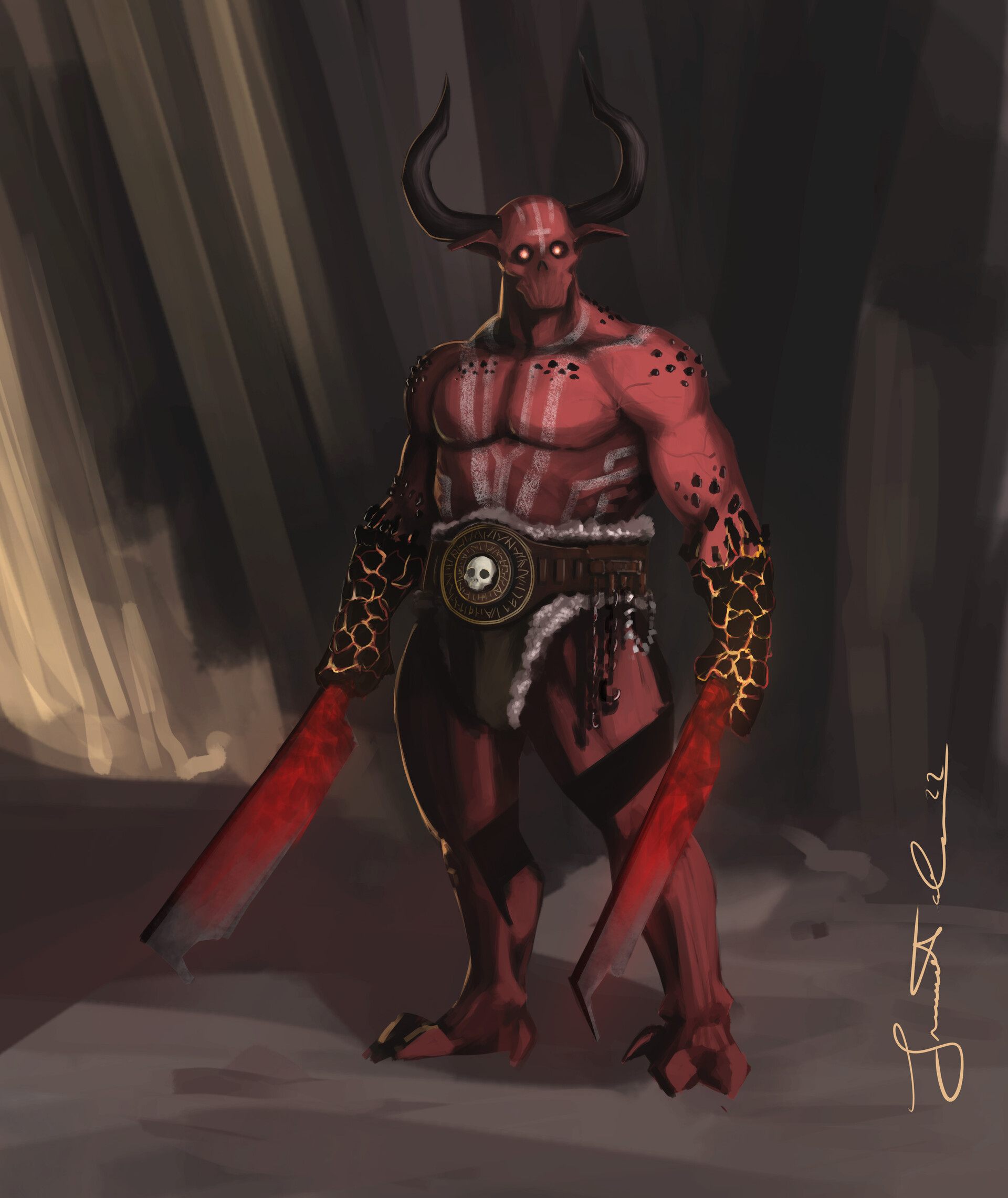 ArtStation - Demon butcher concept.